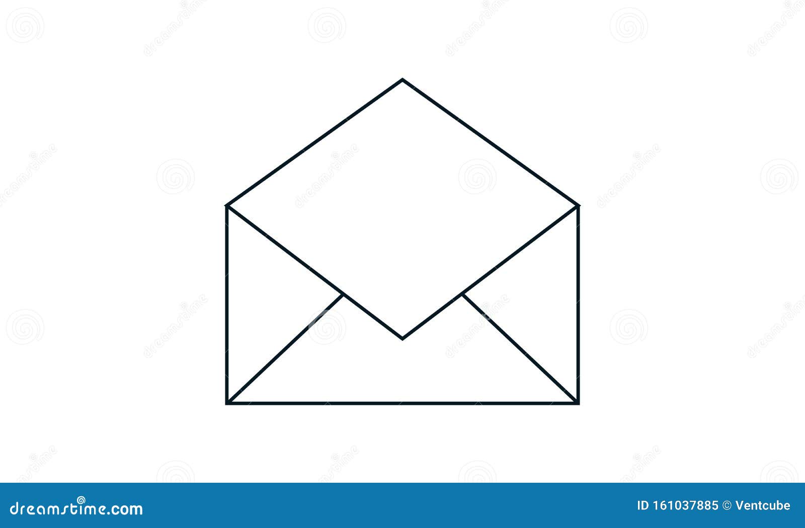 Email, Empty, Mail Icon Vector Illustration. Stock Illustration ...