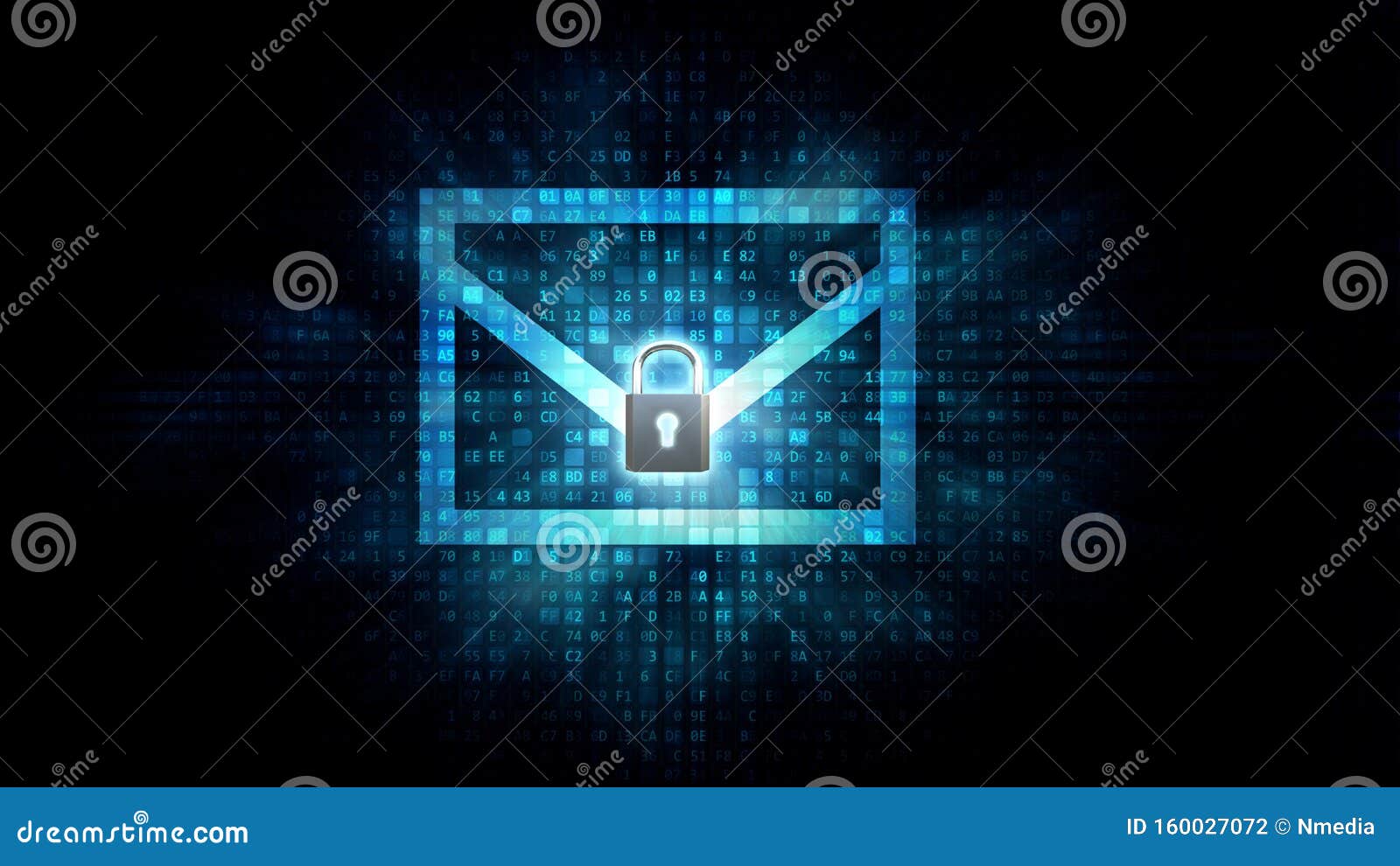 Email Security Protection Concept Stock Illustration - Illustration of ...