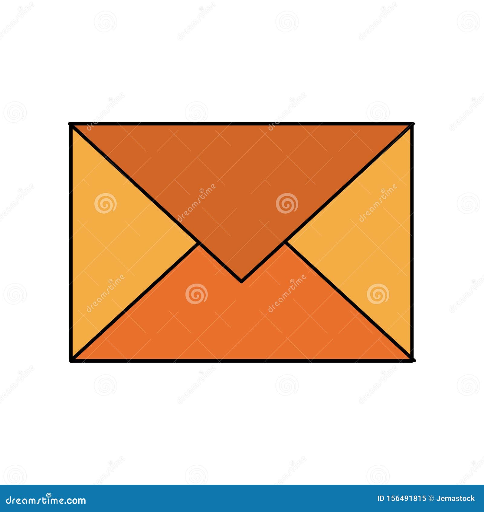 Email Envelope Card Sign Cartoon Stock Vector - Illustration of address ...