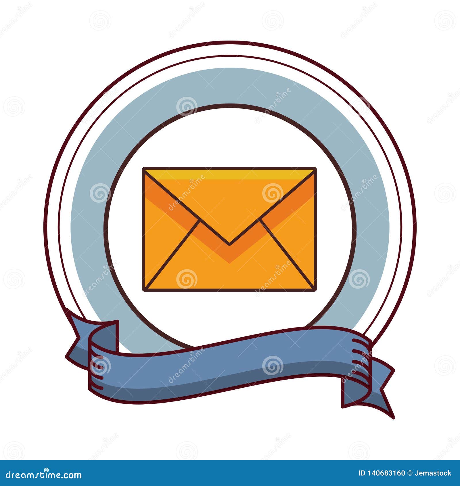 Email envelope cartoon stock vector. Illustration of information ...