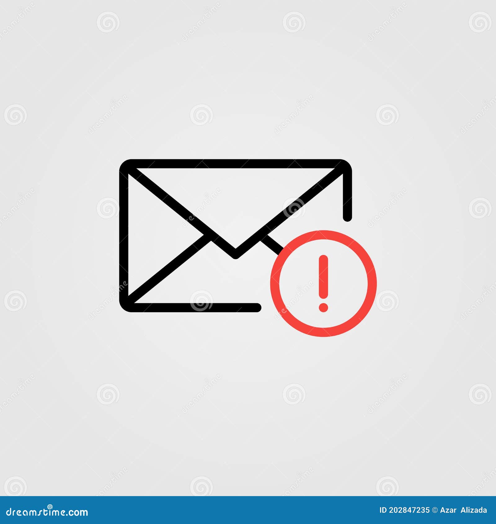 Email Envelope with Exclamation Sign. Important Email Icon Stock Vector ...