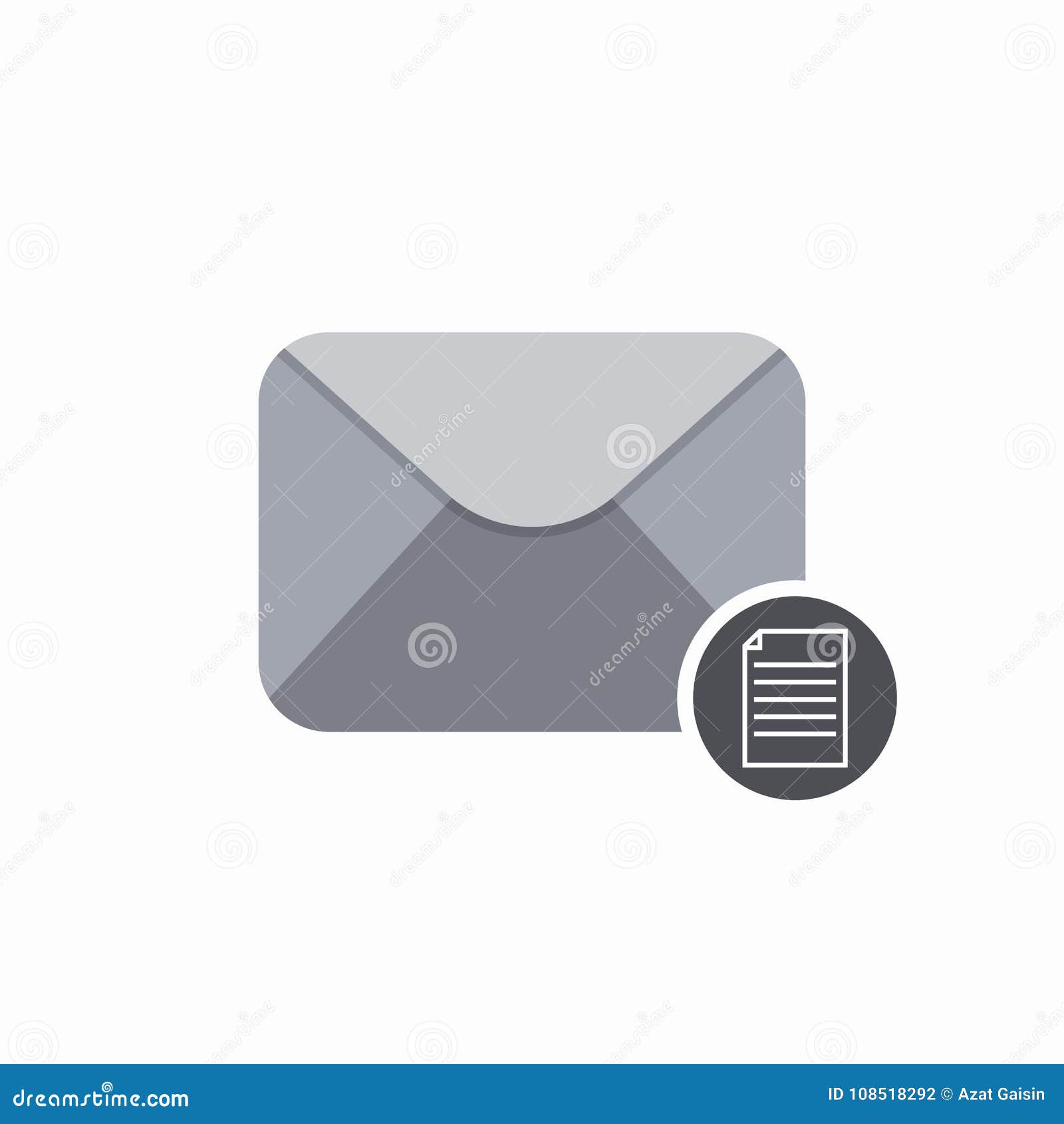 Email Envelope File Incoming Mail Open Icon Stock Vector - Illustration ...