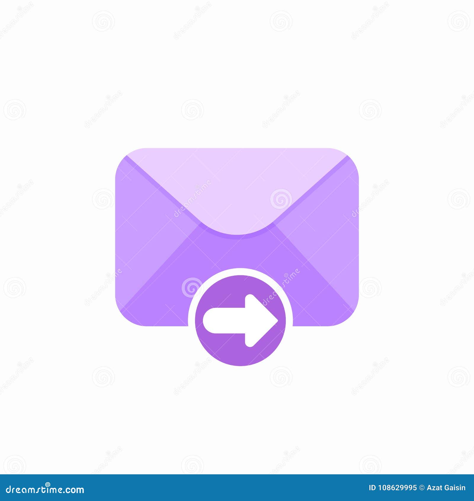 Email Envelope Forward Mail Message Icon Stock Vector - Illustration of ...