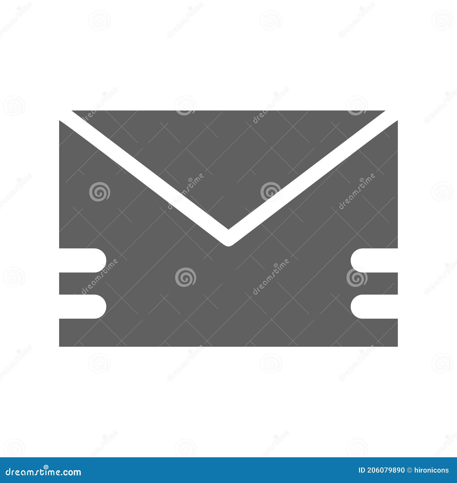 Email, Envelope Icon. Gray Color Stock Vector - Illustration of mail ...