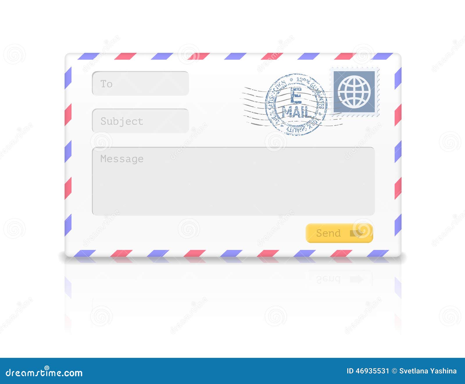 Email Envelope Isolated on White Background. Stock Vector ...
