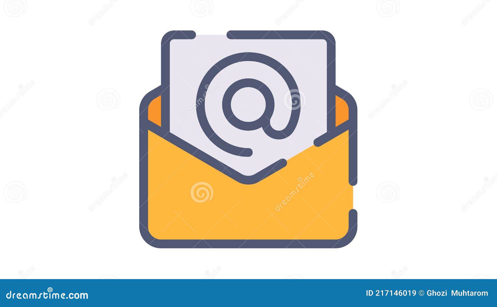 Email Envelope Letter Single Isolated Icon with Single Isolated Icon ...