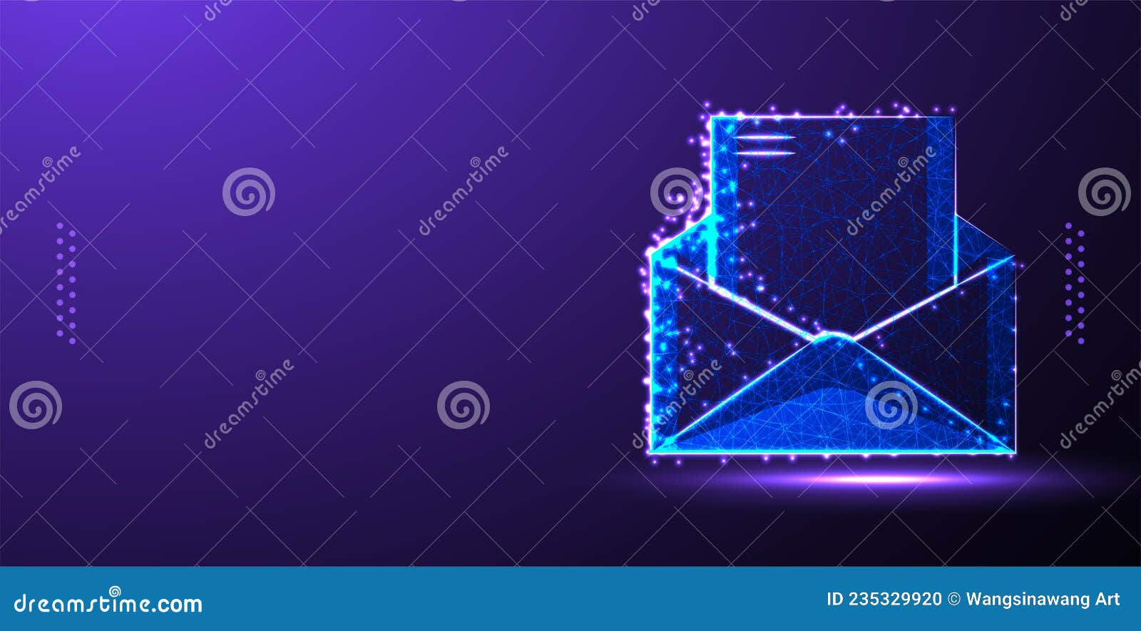 Email, Envelope Low Poly Wireframe Vector Illustration Isolated ...