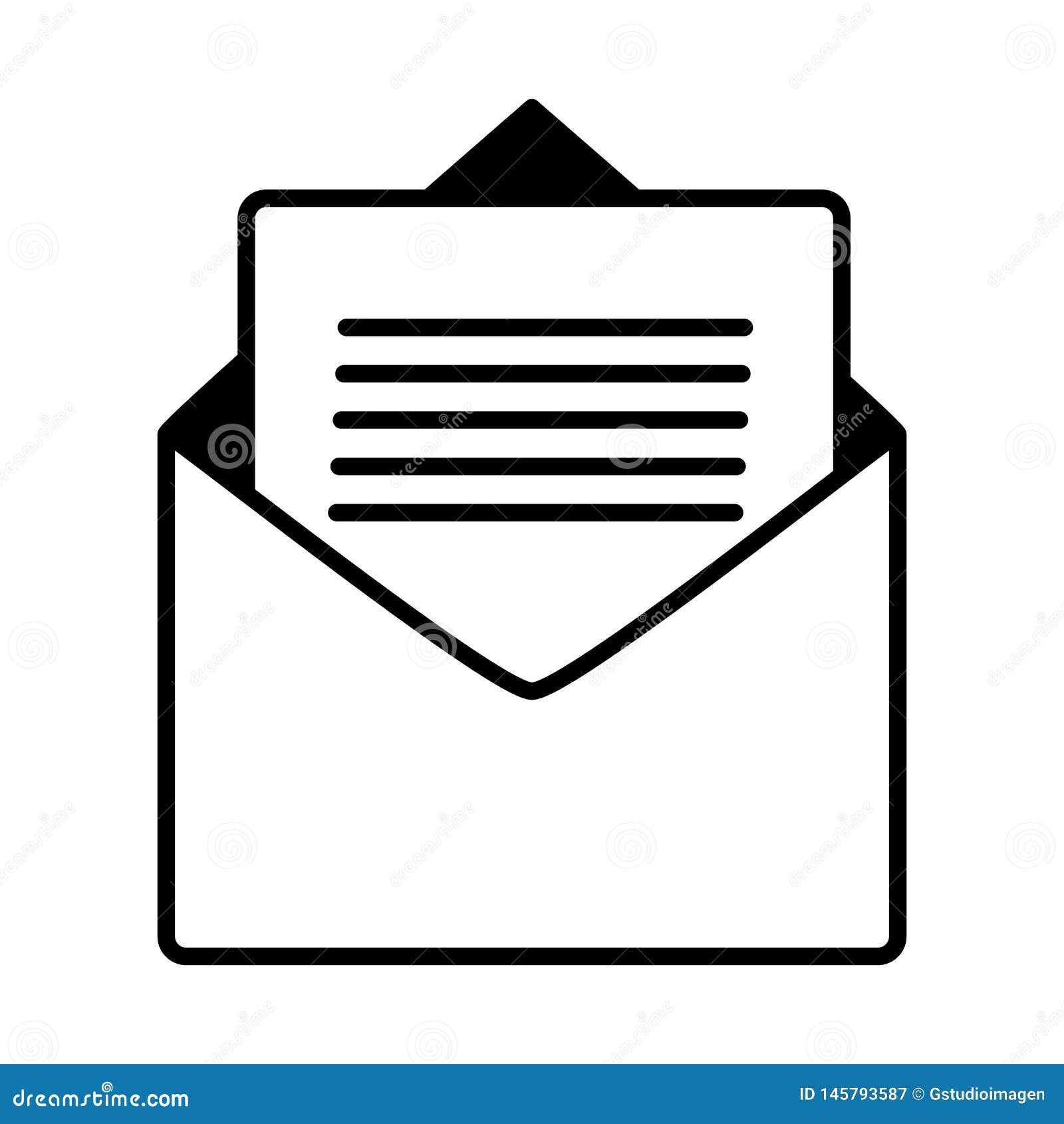 Email envelope message stock illustration. Illustration of letter ...