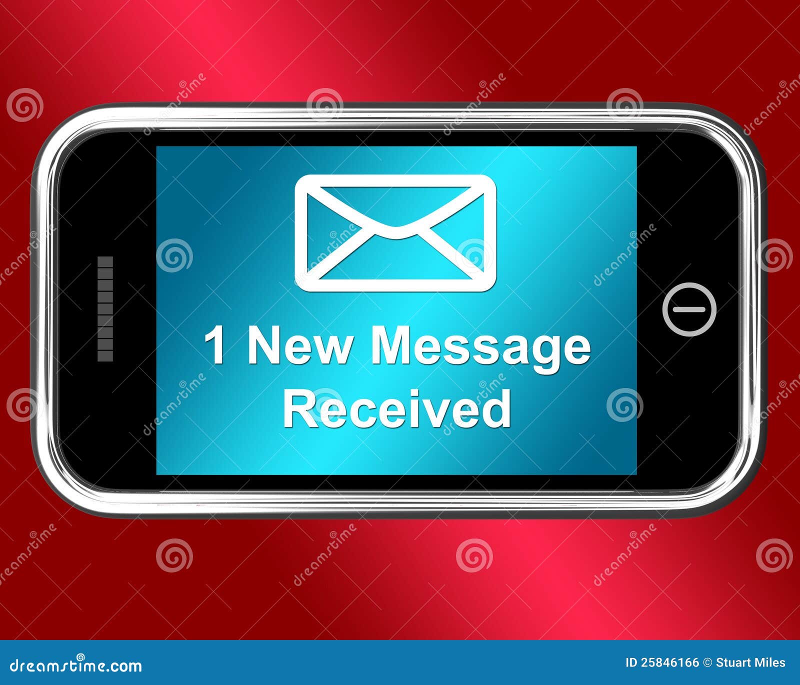 Email Envelope on Mobile Shows Message Received Stock Illustration ...
