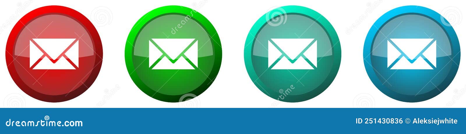 Envelope Round Icon Mail Email Letter Message Circle Circular Button ...