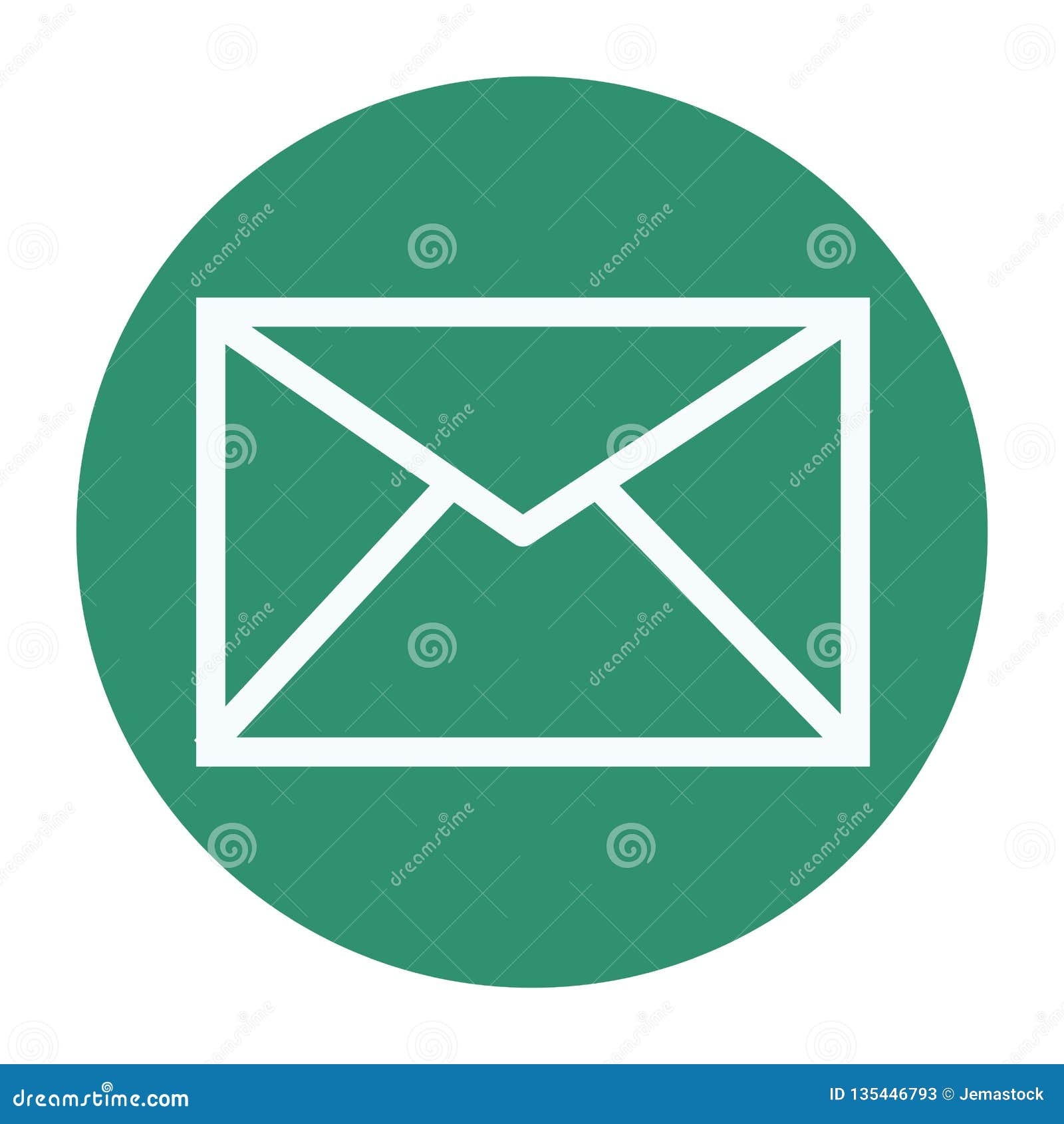 Email envelope symbol stock vector. Illustration of letter - 135446793