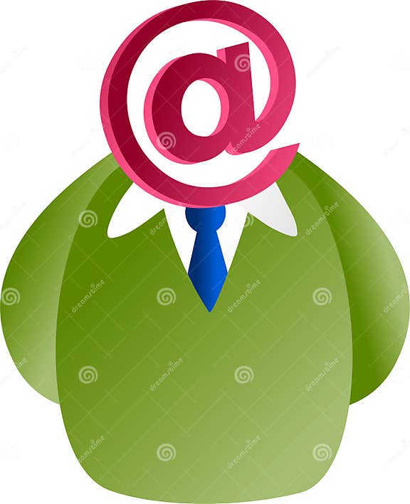 Email face stock illustration. Illustration of executive - 3190897