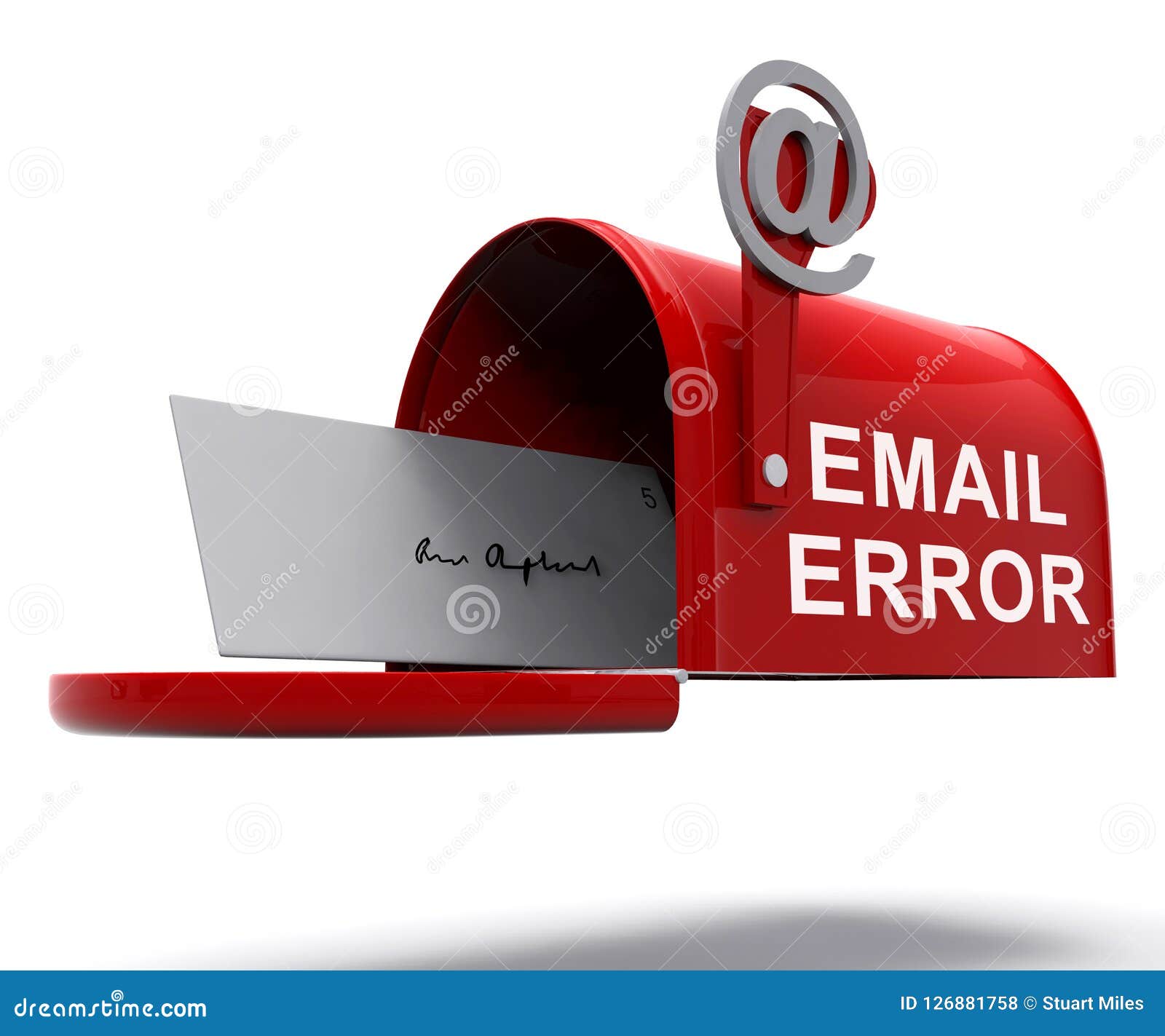 Email Fail Error Send Trouble 3d Rendering Stock Image | CartoonDealer ...