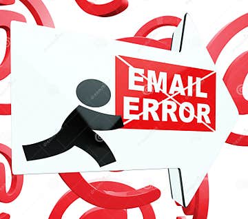 Email Fail Error Send Trouble 3d Rendering Stock Illustration ...