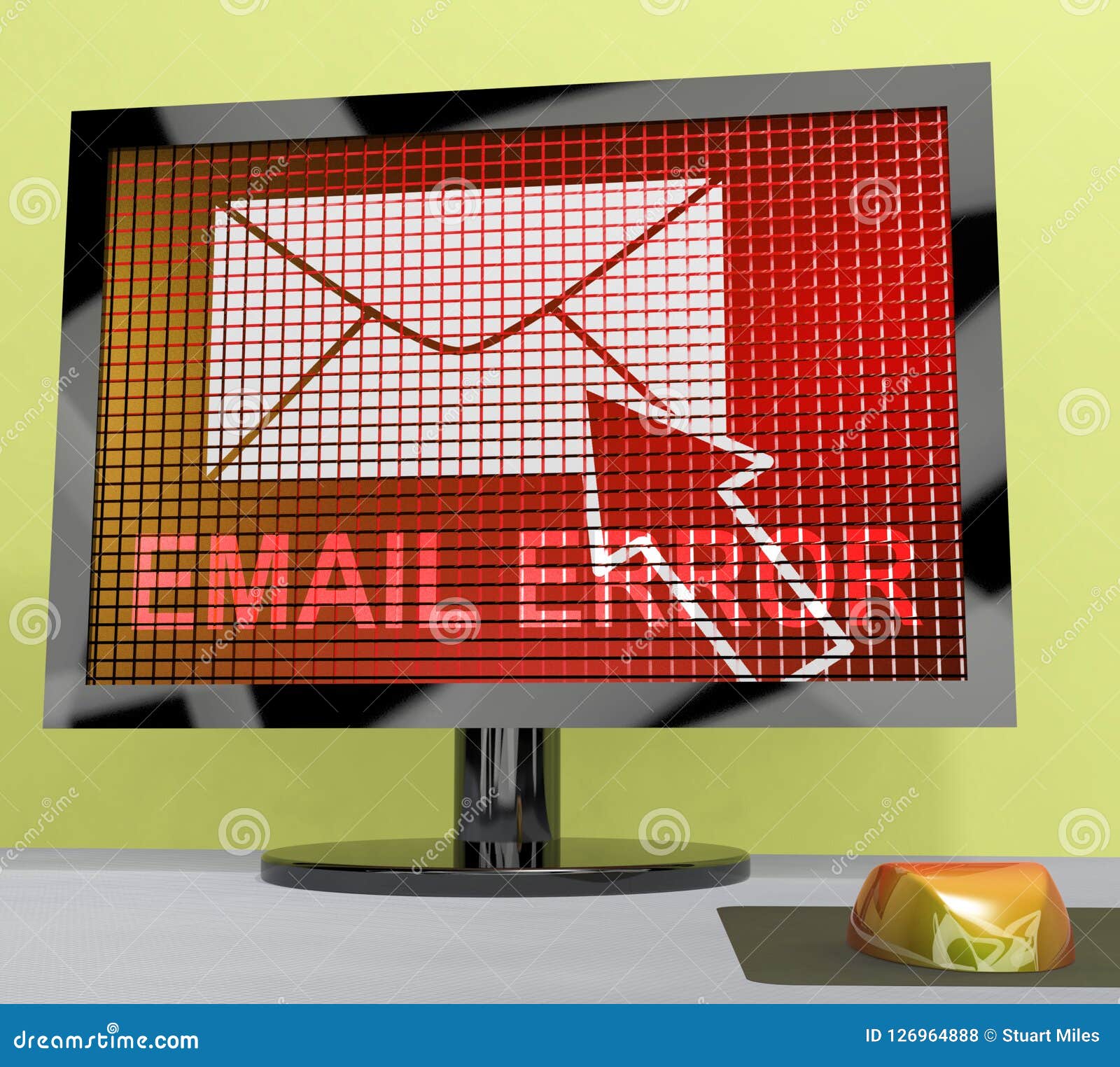 Email Fail Error Send Trouble 3d Rendering Stock Illustration ...
