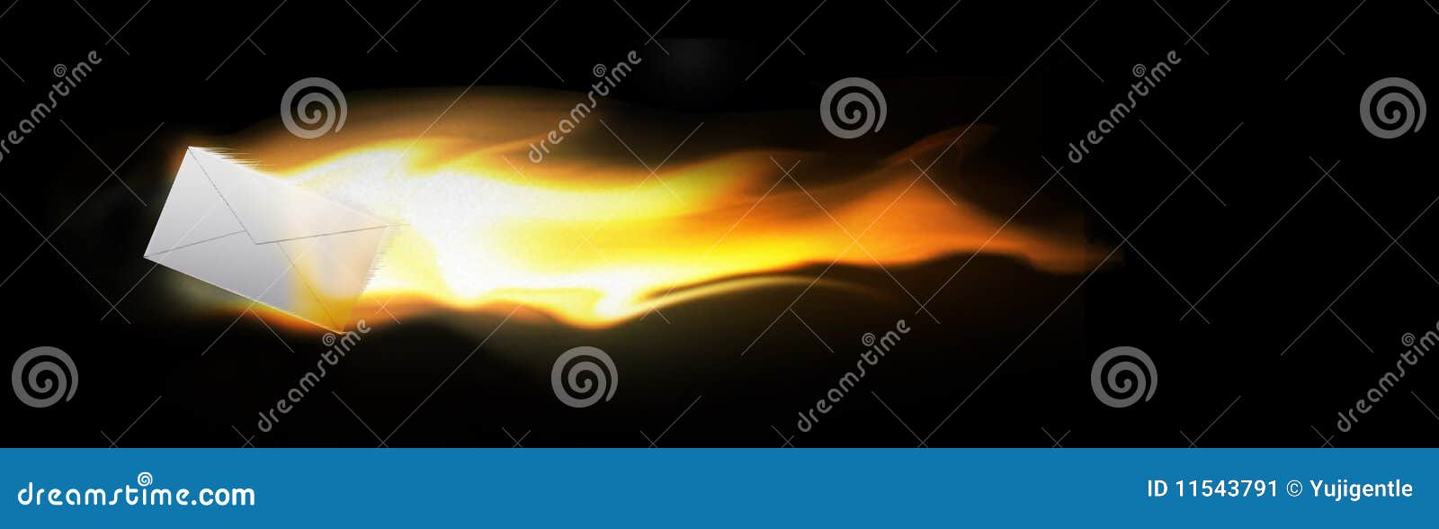 Email with fire stock illustration. Illustration of fast - 11543791