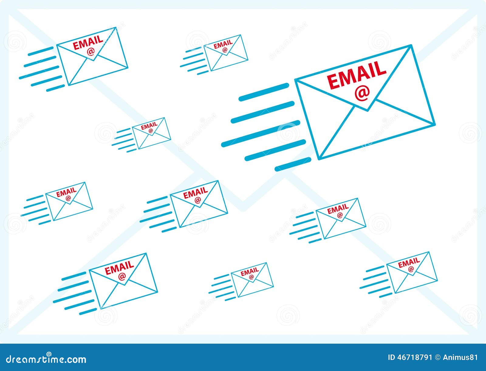 Email stock vector. Illustration of post, background - 46718791