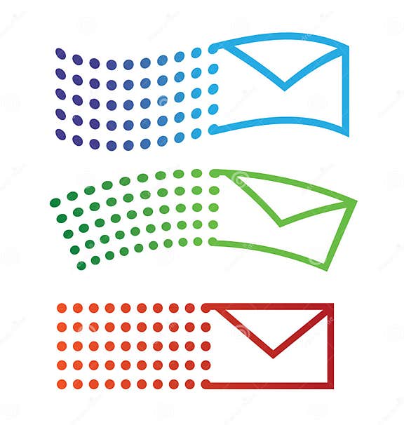 Email flying icons stock vector. Illustration of message - 25296445