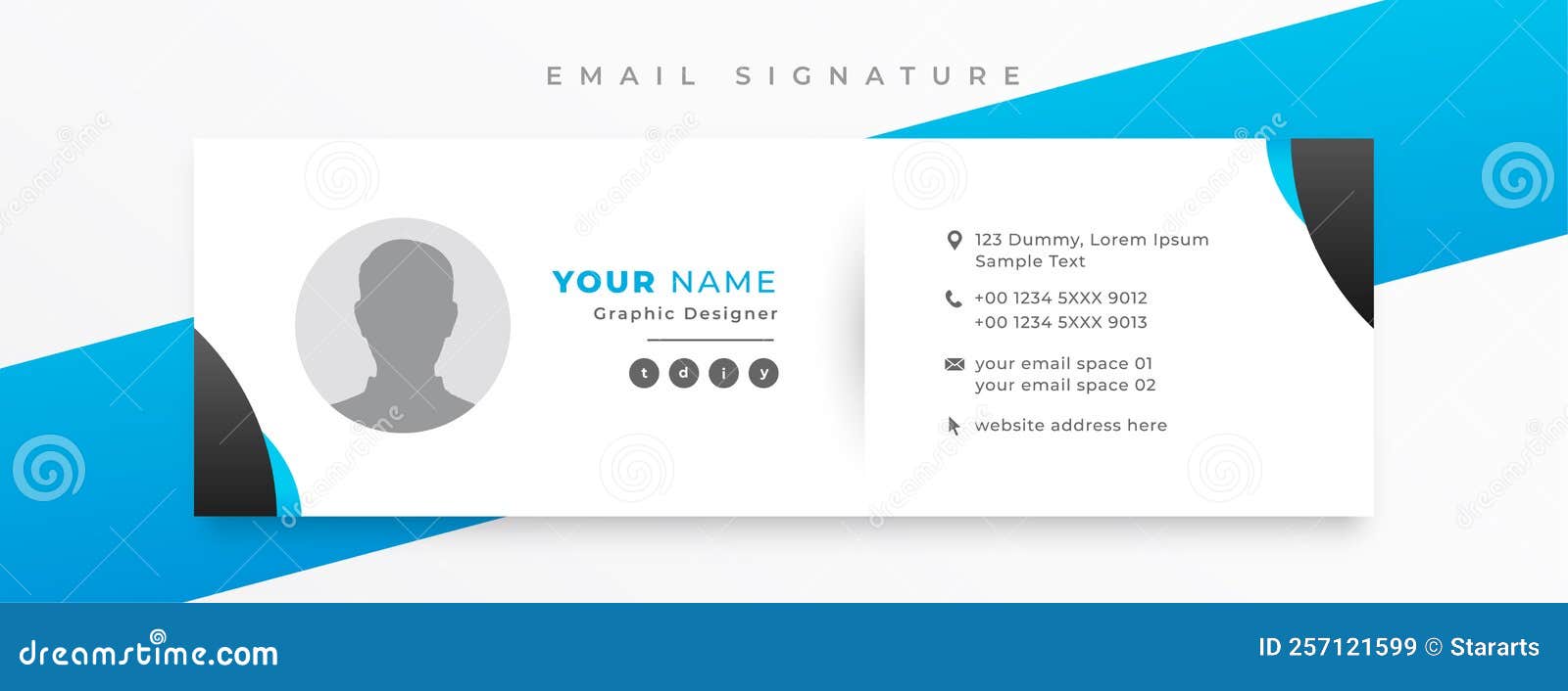 Email Footer Template Design for Business Promotional Vector Stock ...