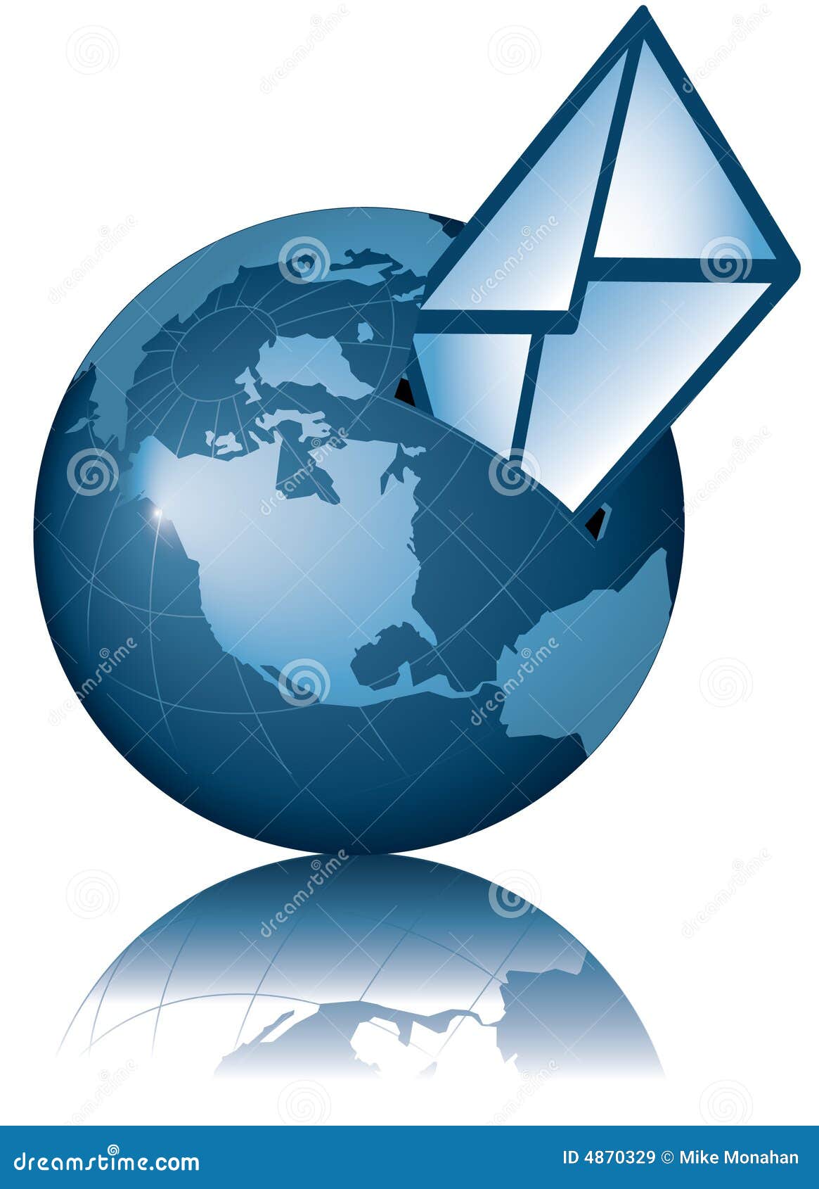 Email globe stock vector. Illustration of globe, universal - 4870329
