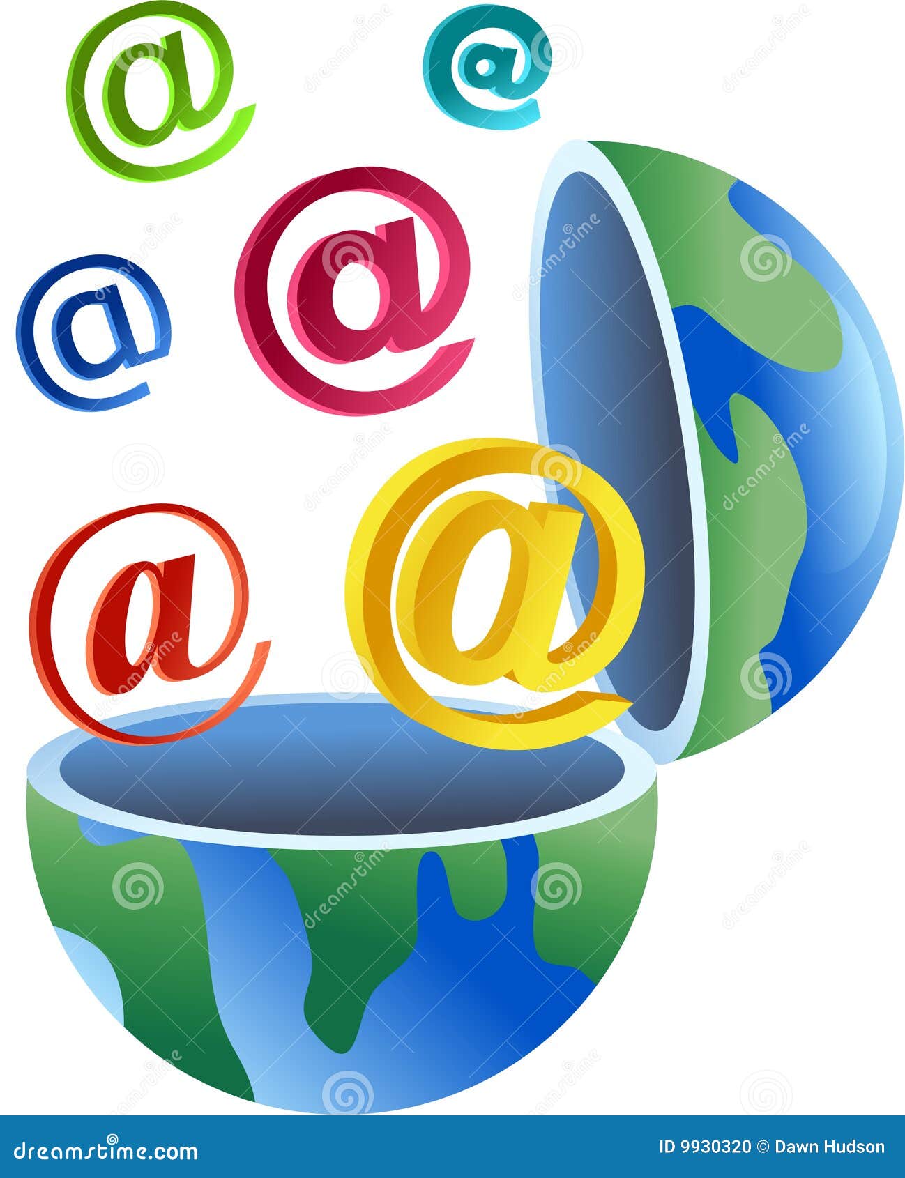 Email globe stock illustration. Illustration of global - 9930320