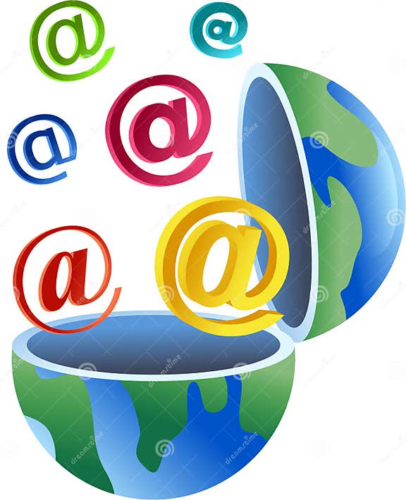 Email globe stock illustration. Illustration of global - 9930320