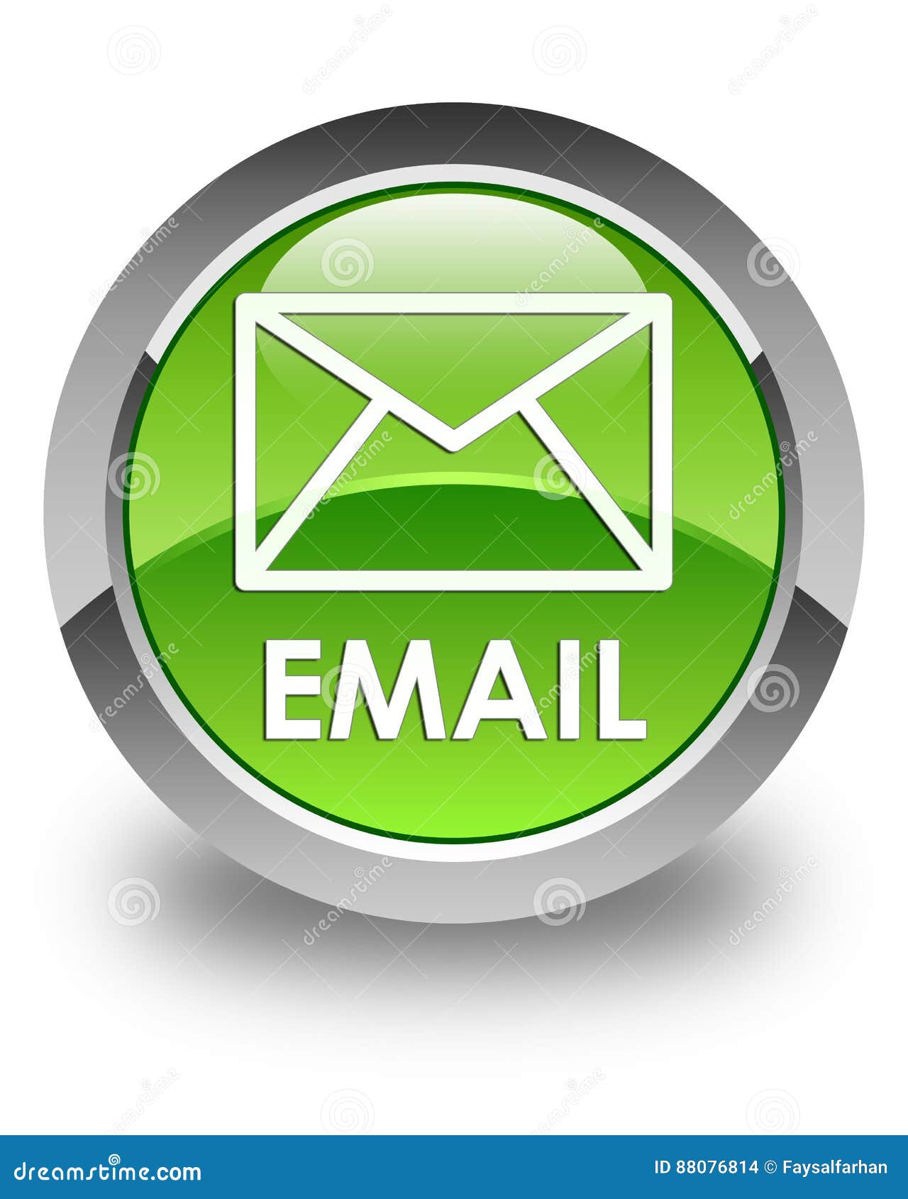 Email Glossy Green Round Button Stock Illustration - Illustration of ...