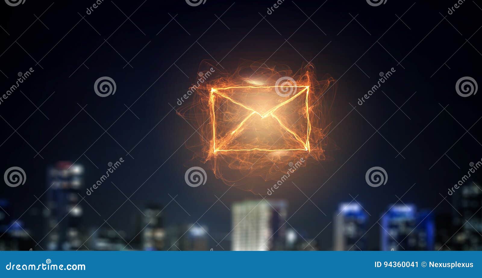 Email glowing icon stock image. Image of copy, message - 94360041