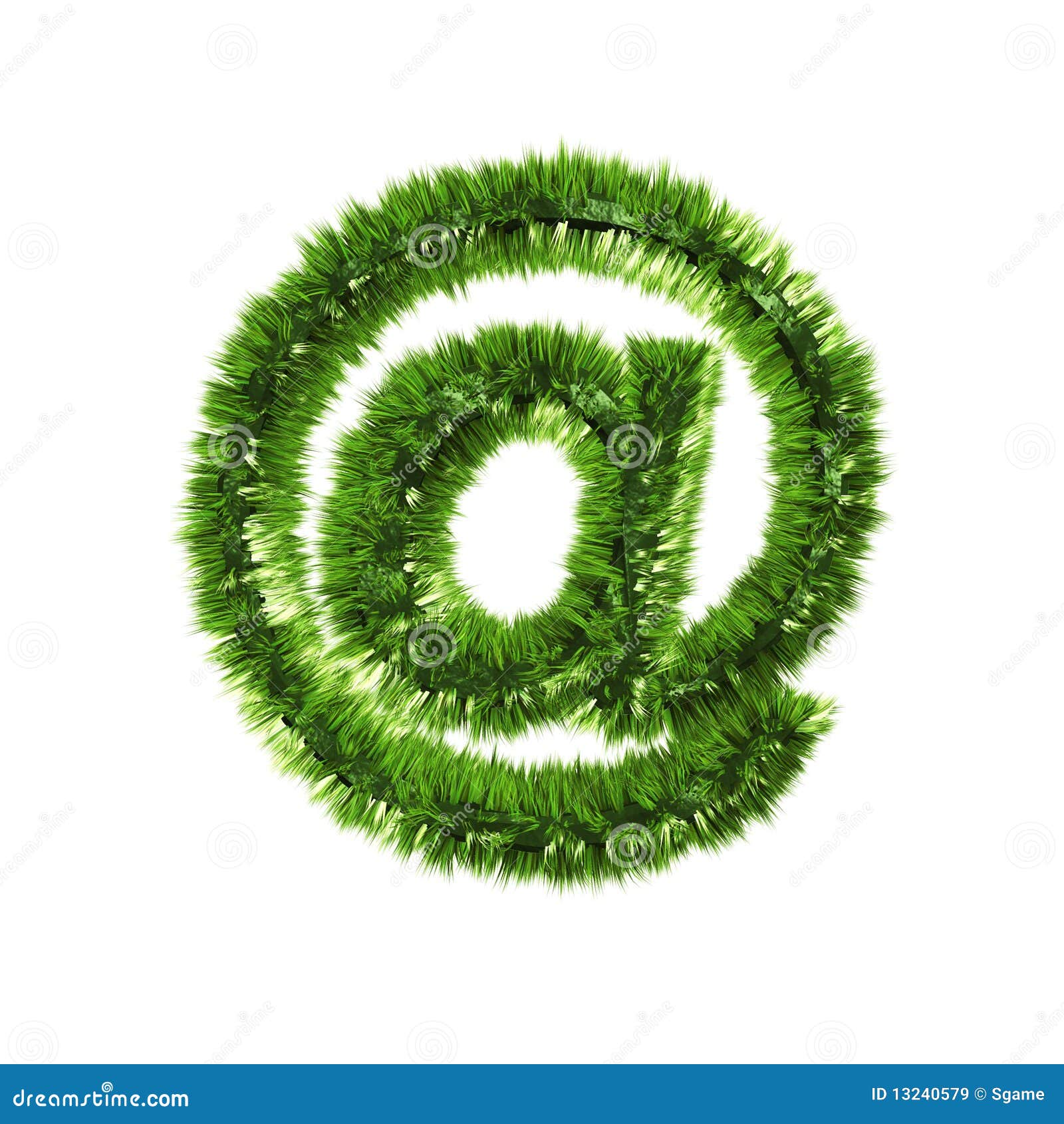 Grass Symbol Coma, Apostrophe Text, Alphabet 3D Design. Green Font ...