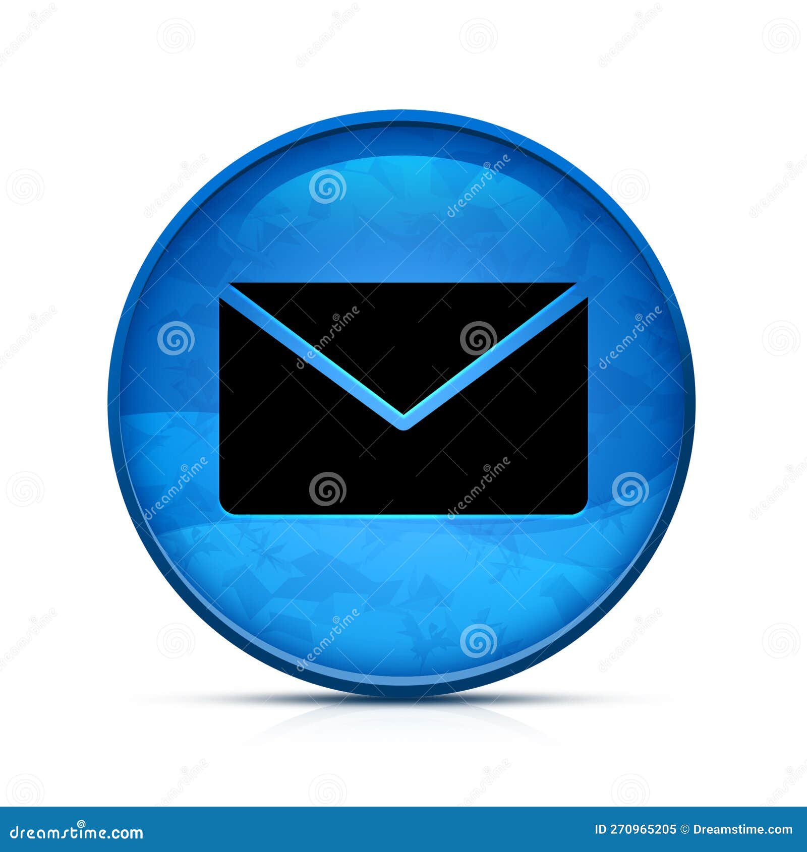 Email Help Icon on Classy Splash Blue Round Button Illustration Stock ...