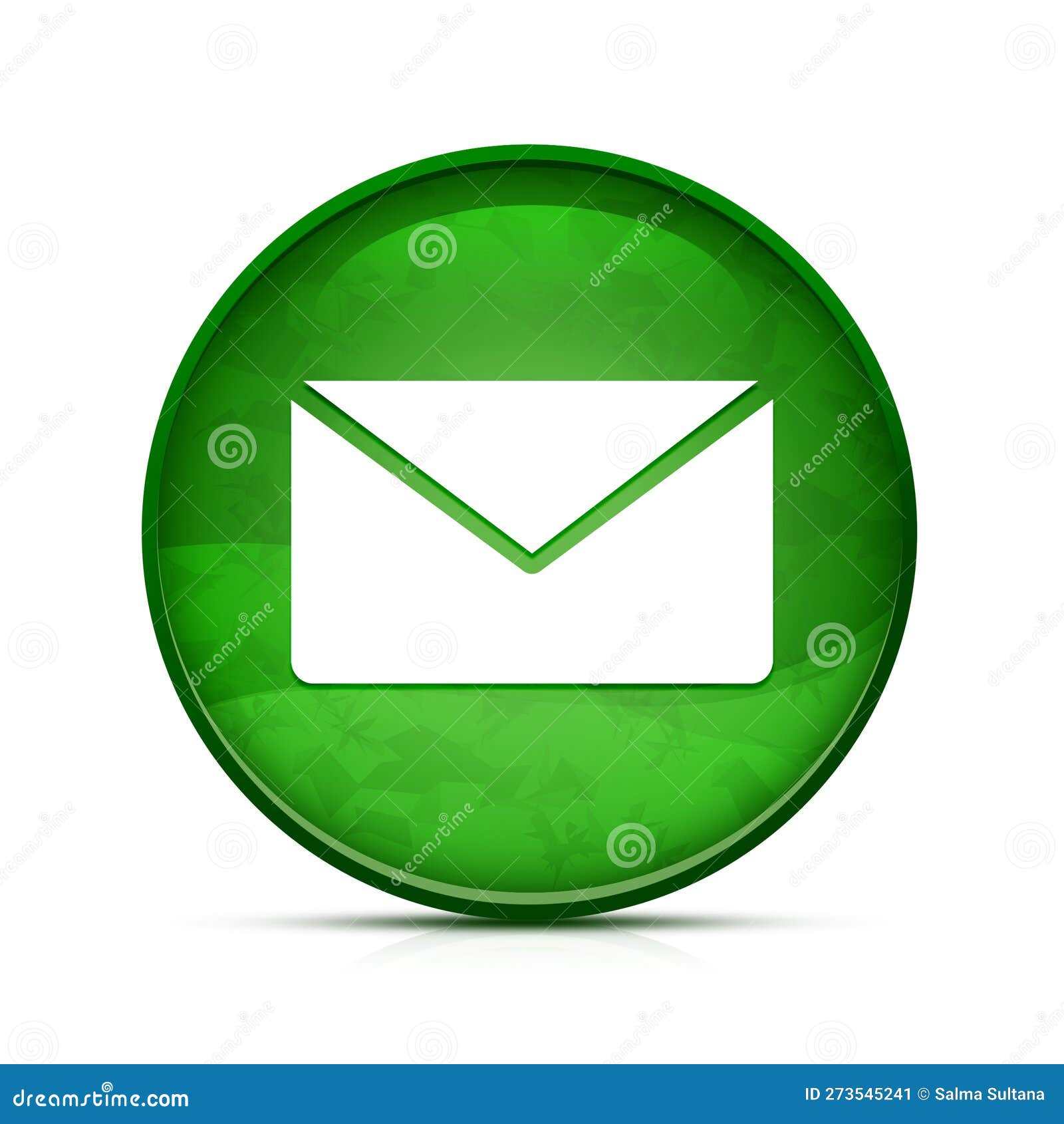 Email Help Icon on Classy Splash Green Round Button Illustration Stock ...
