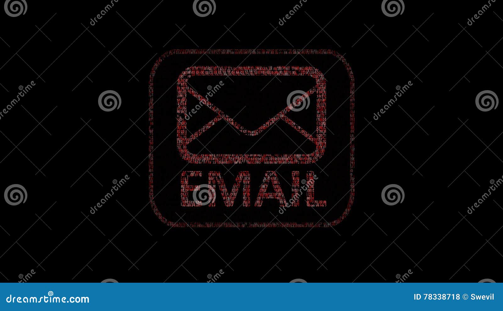 Email in Hexadecimal Code. Mail Stock Photo - Image of encryption ...