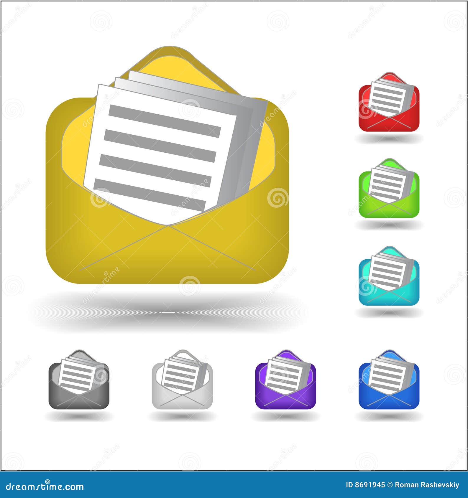 Email icon stock illustration. Illustration of object - 8691945