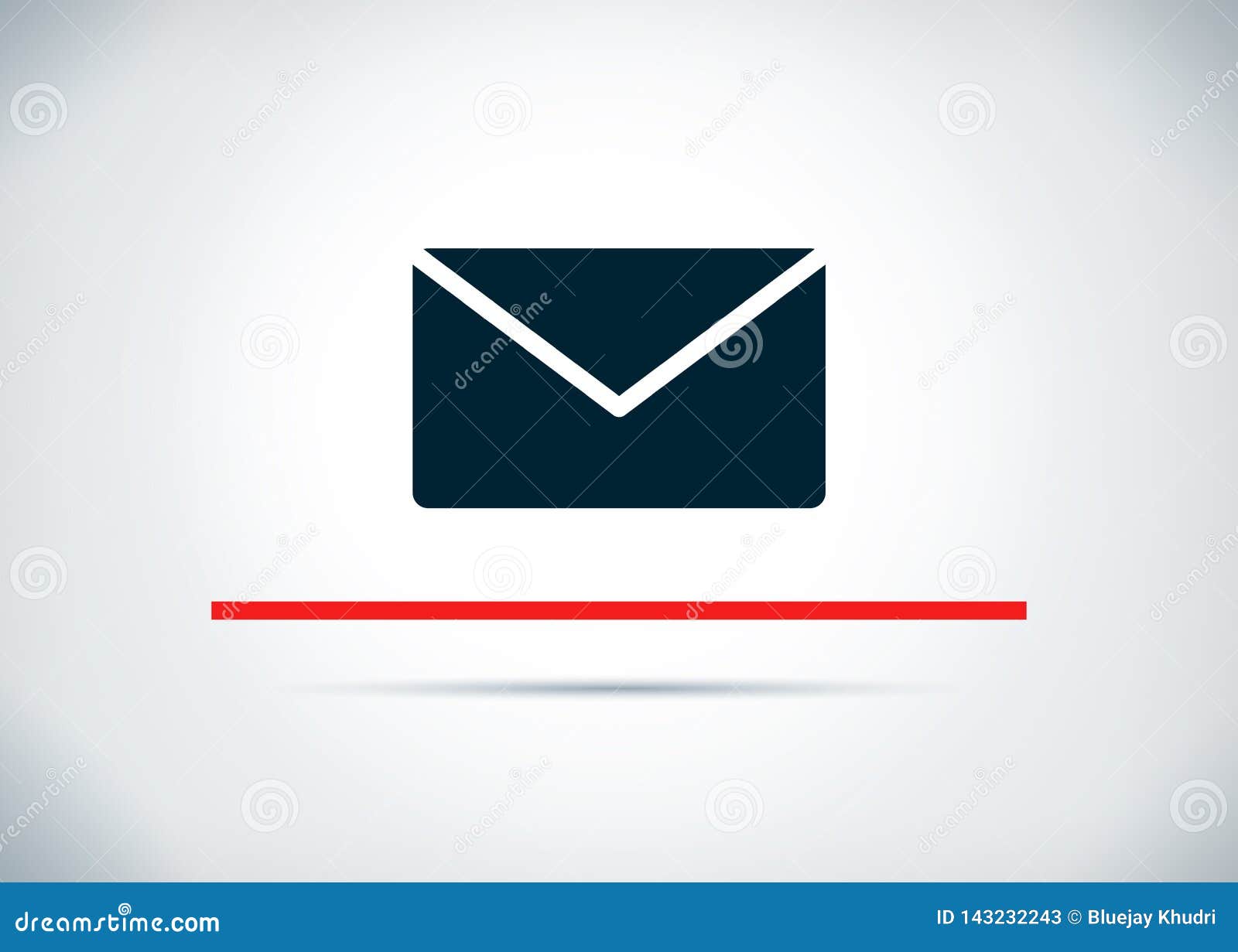 Email Icon Abstract Flat Background Design Illustration Stock ...
