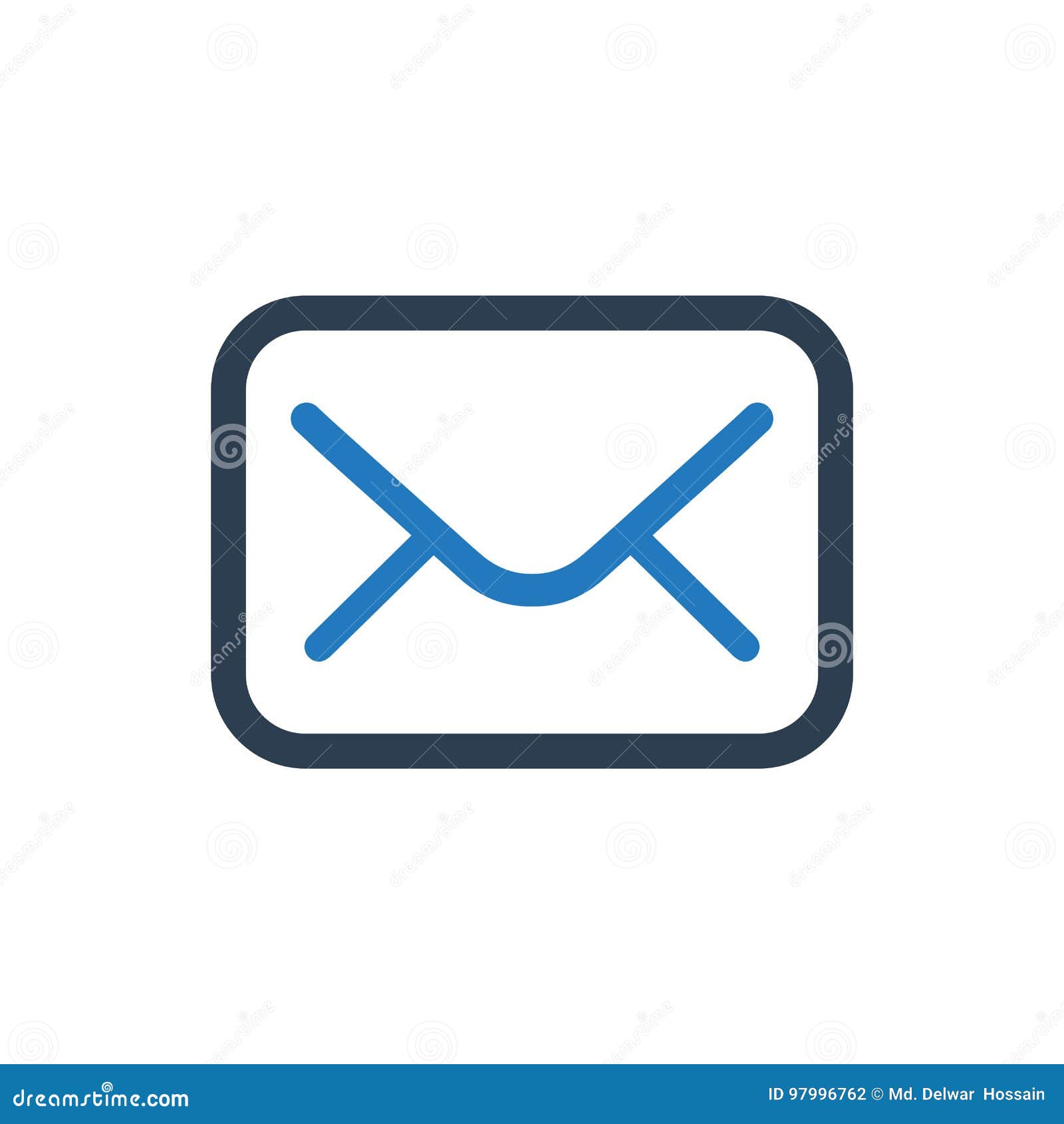 Email Icon stock vector. Illustration of vector, sign - 97996762