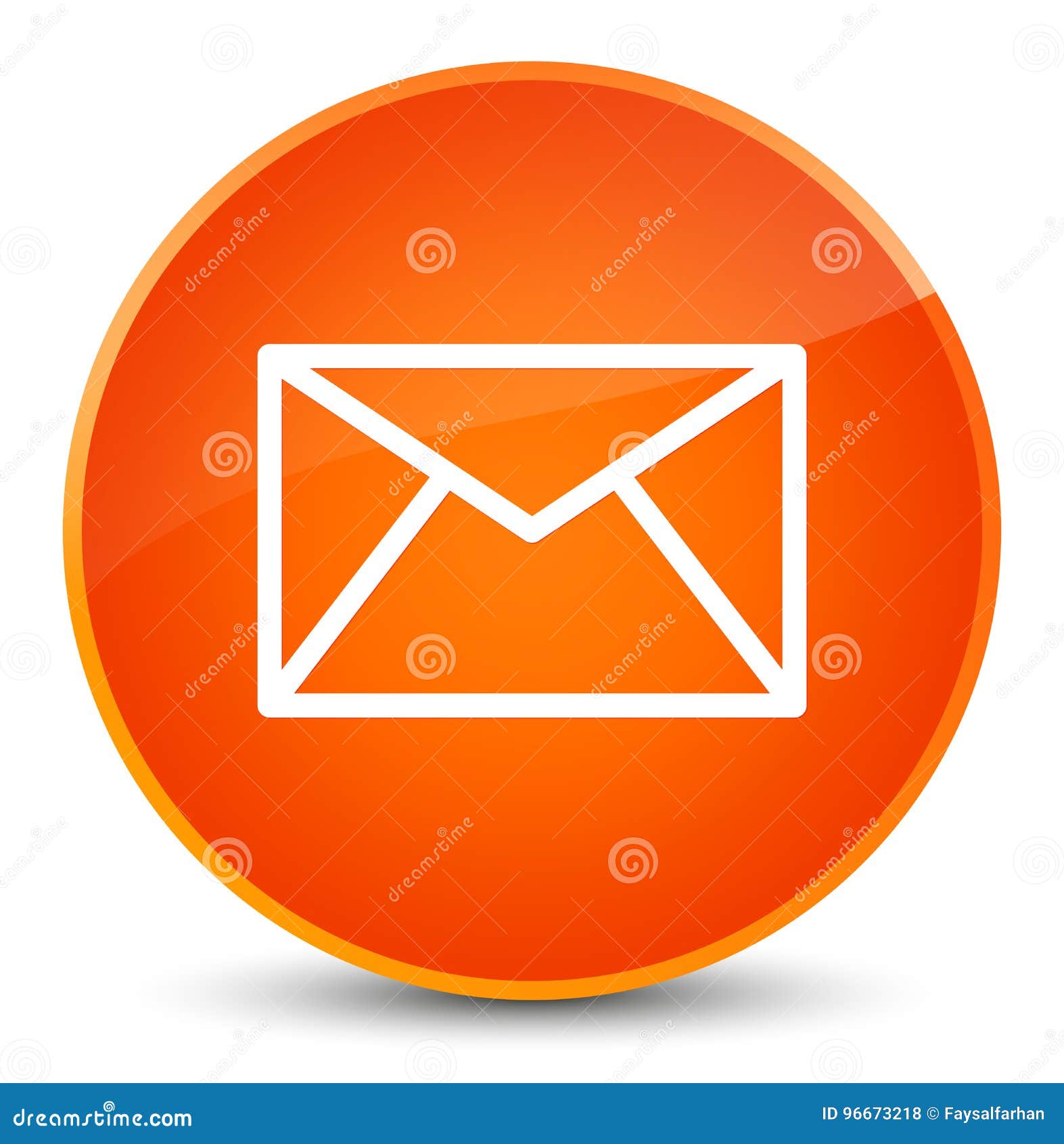 Email Icon Elegant Orange Round Button Stock Illustration ...