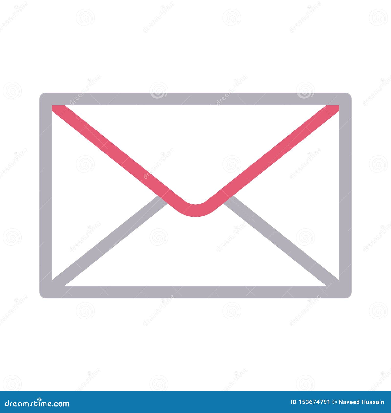 Email Colour Line Vector Icon Stock Vector - Illustration of elements ...