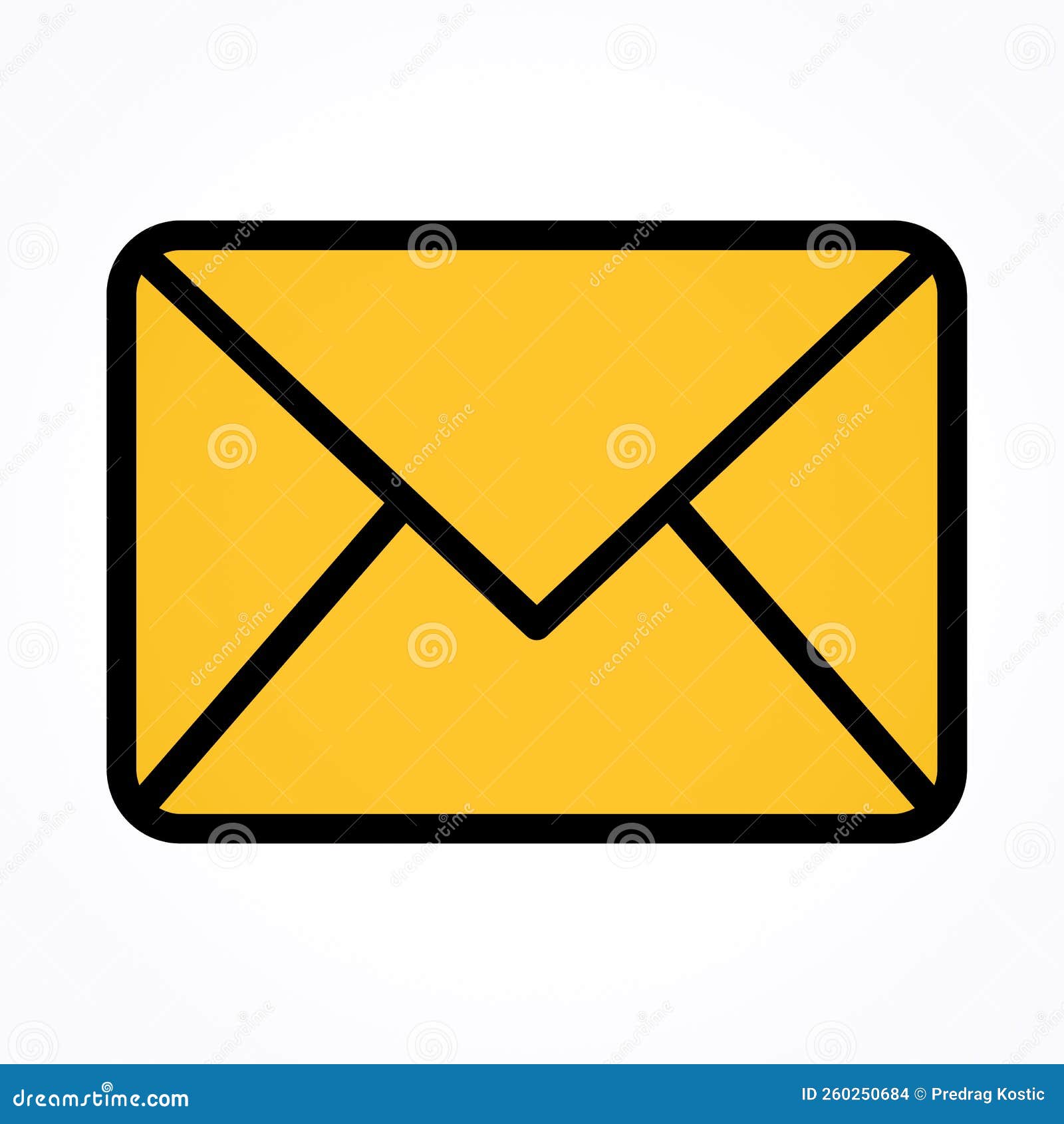 Email icon stock illustration. Illustration of circle - 260250684
