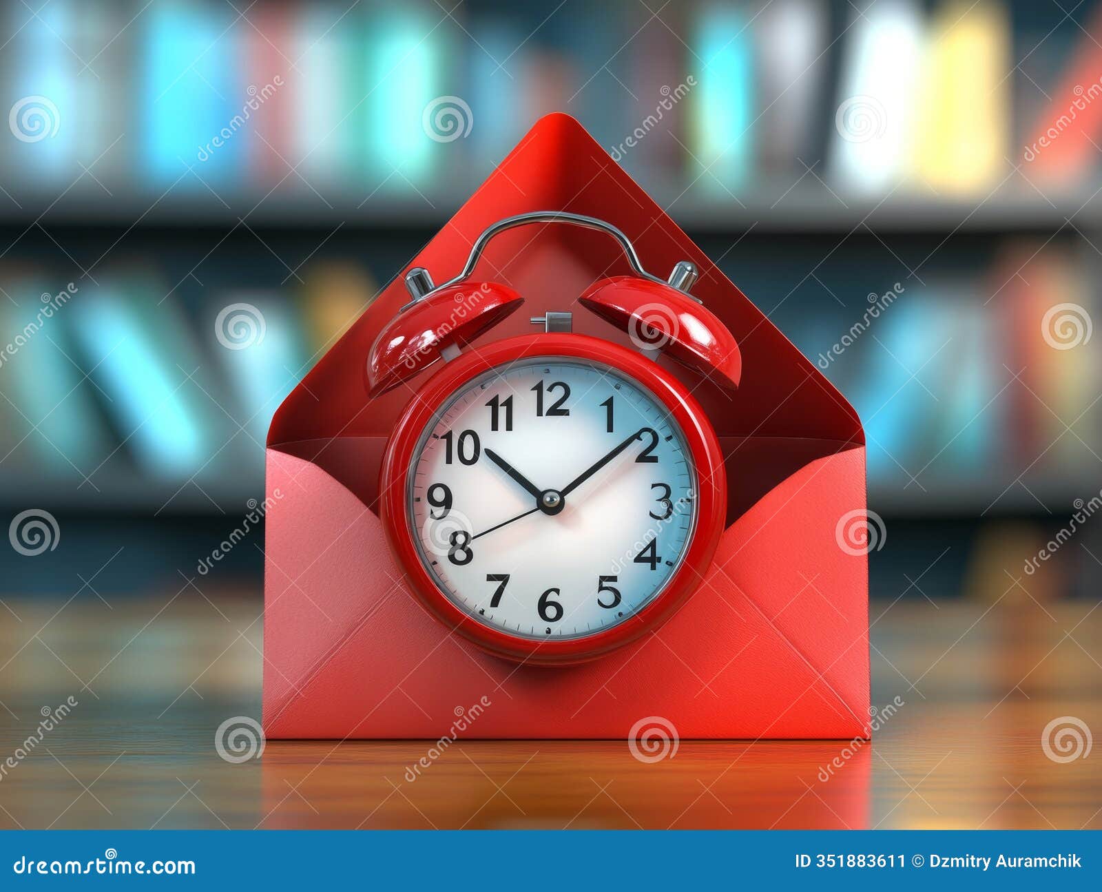 An Email Icon Featuring a Stopwatch Stock Image - Image of urgent ...