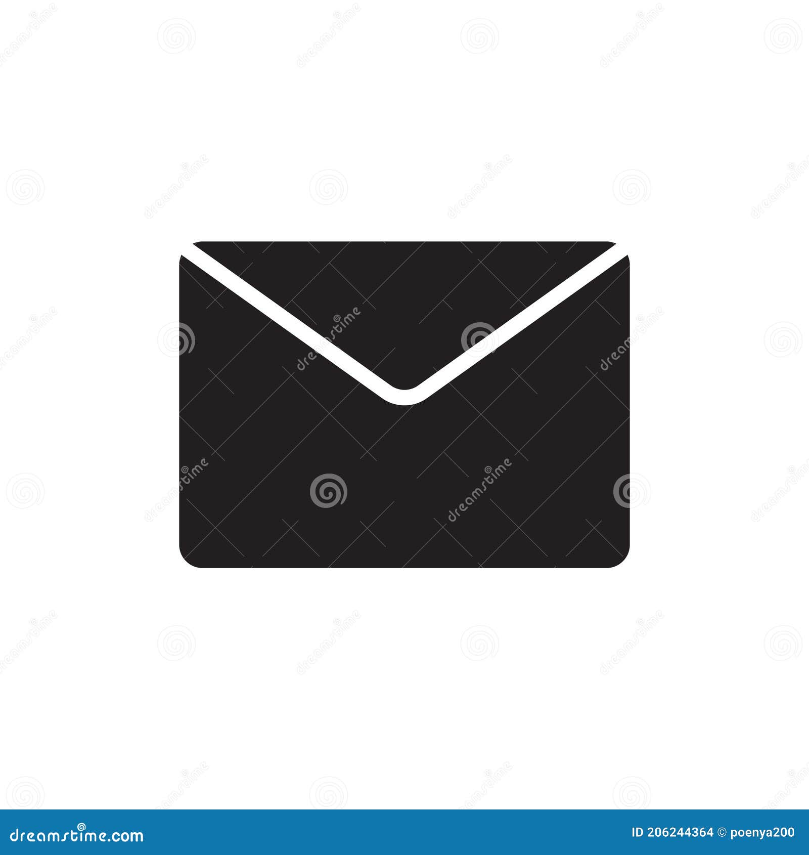 Email Icon. Flat Solid Style Vector Illustration Stock Vector ...