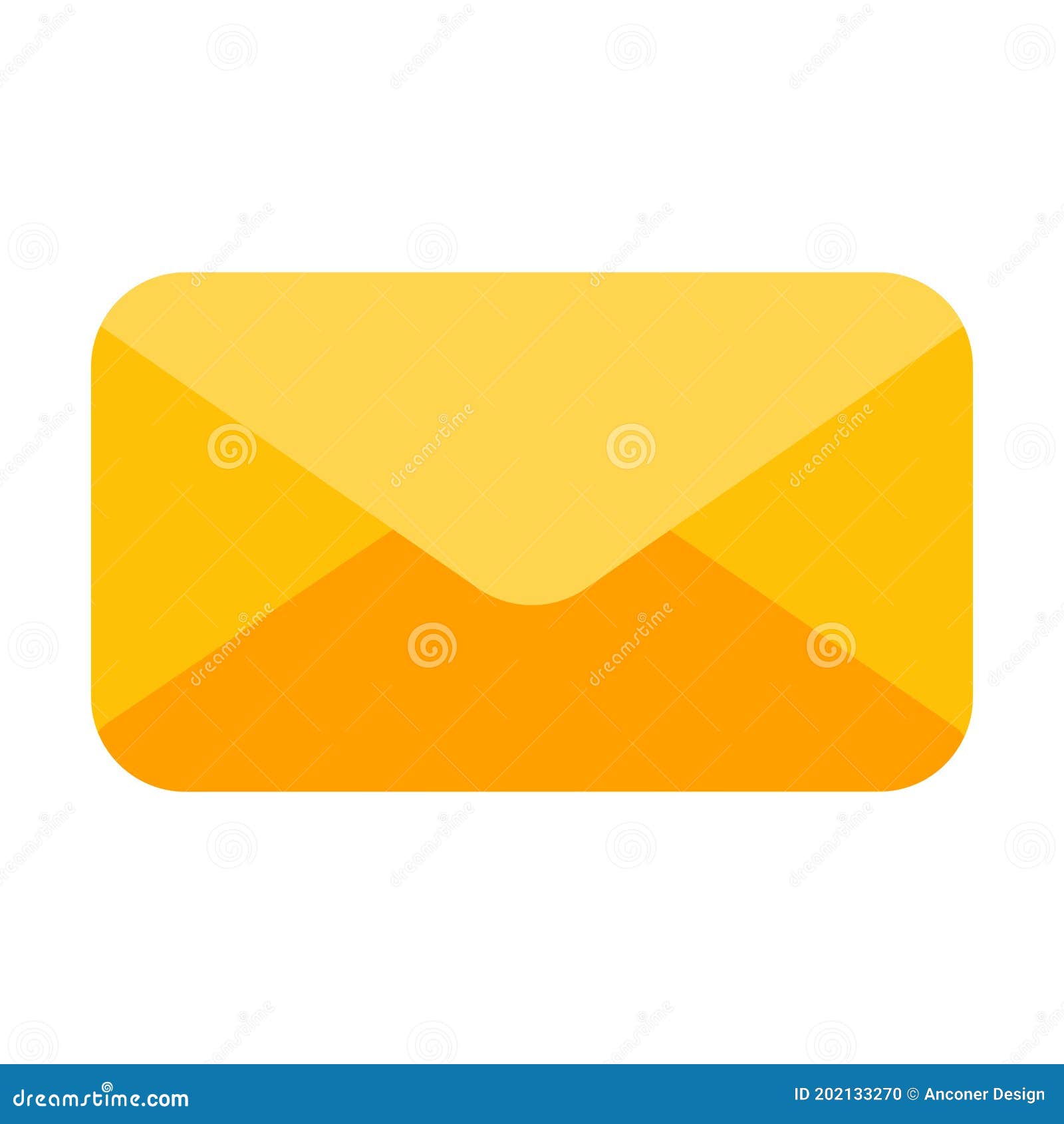 Email Icon in Flat Style for Any Projects Stock Vector - Illustration ...