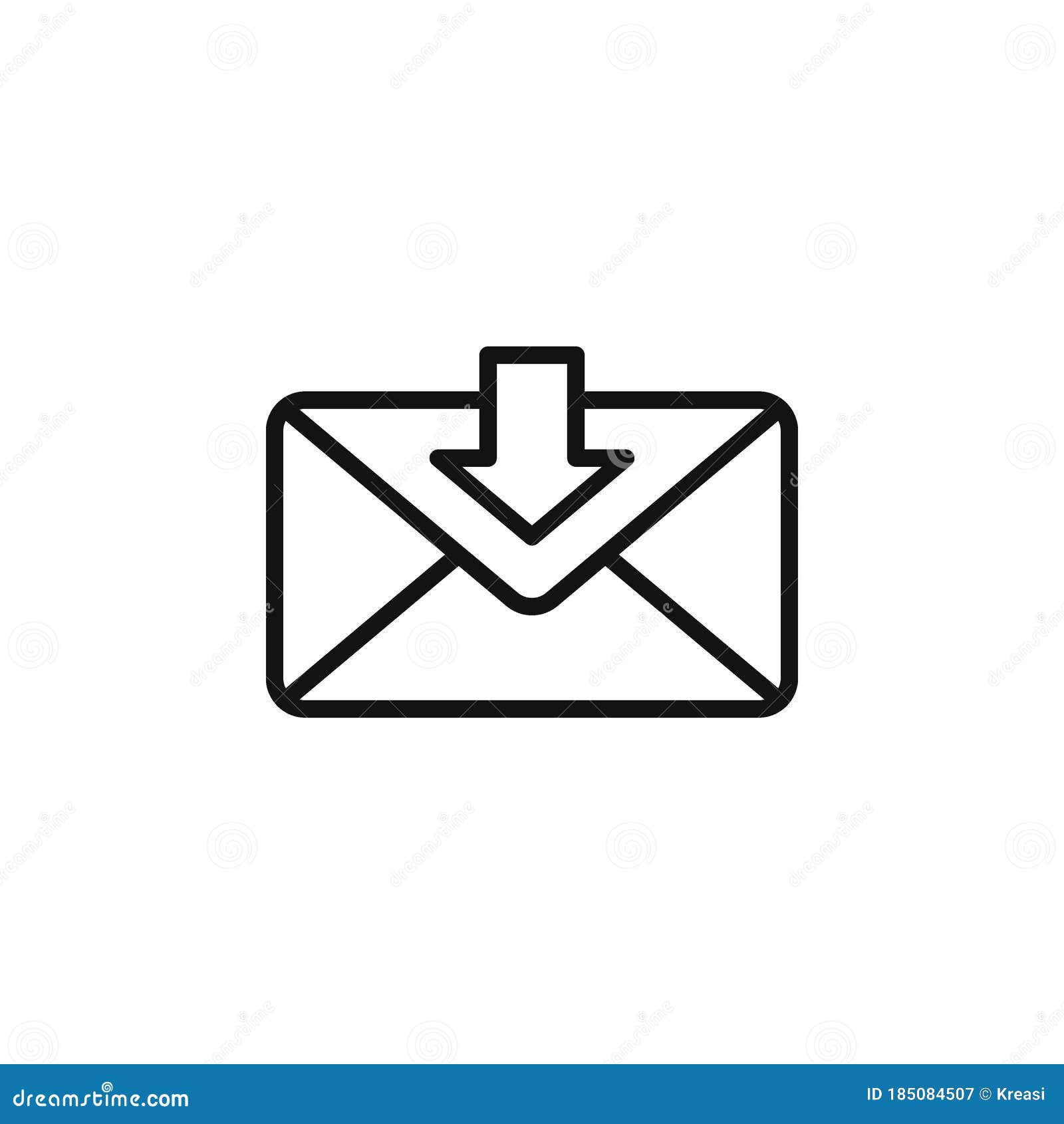 Email Icon Flat Vector Design Stock Vector - Illustration of technology ...