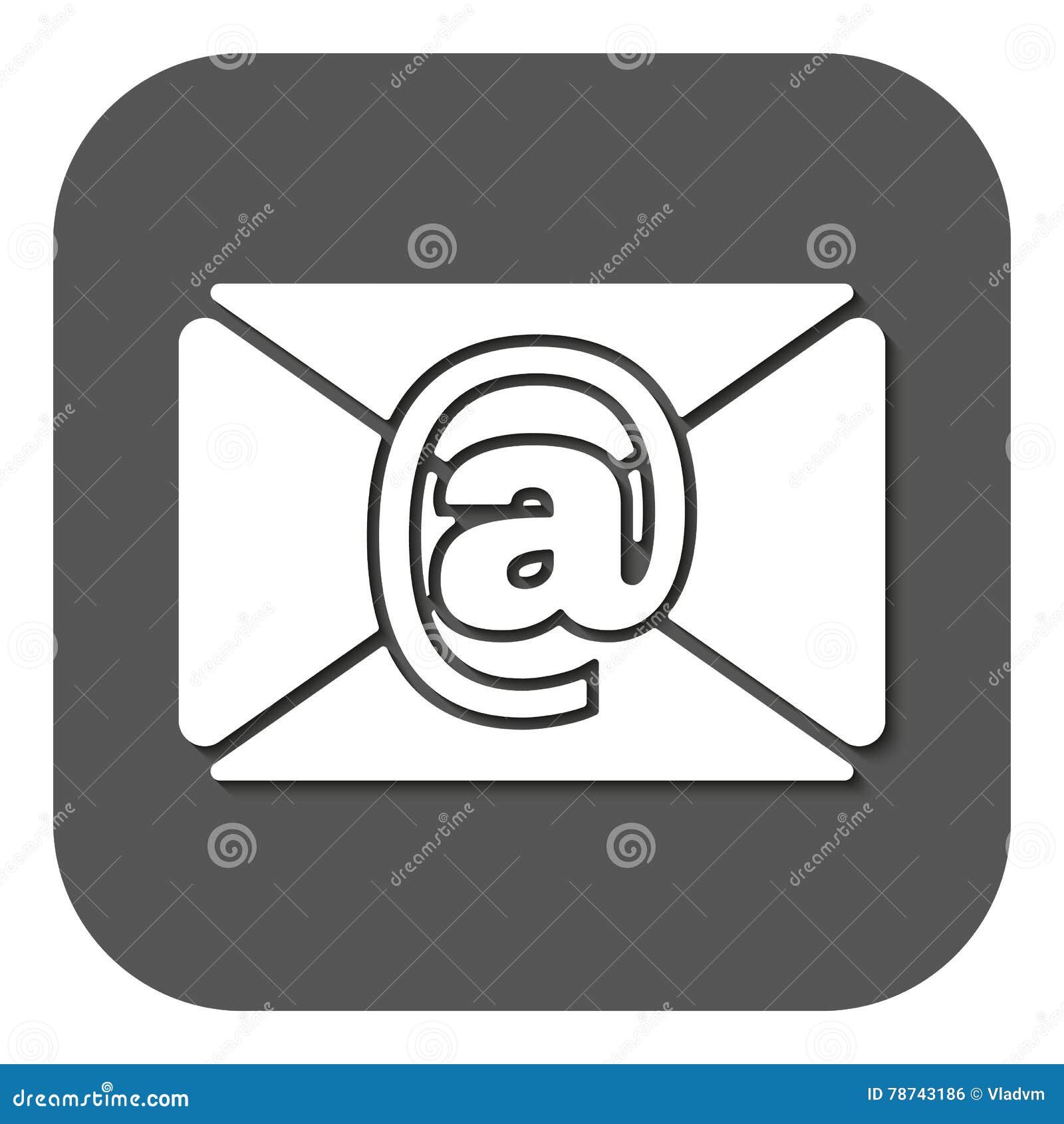 The Email Icon. Mail Symbol Stock Vector - Illustration of document ...