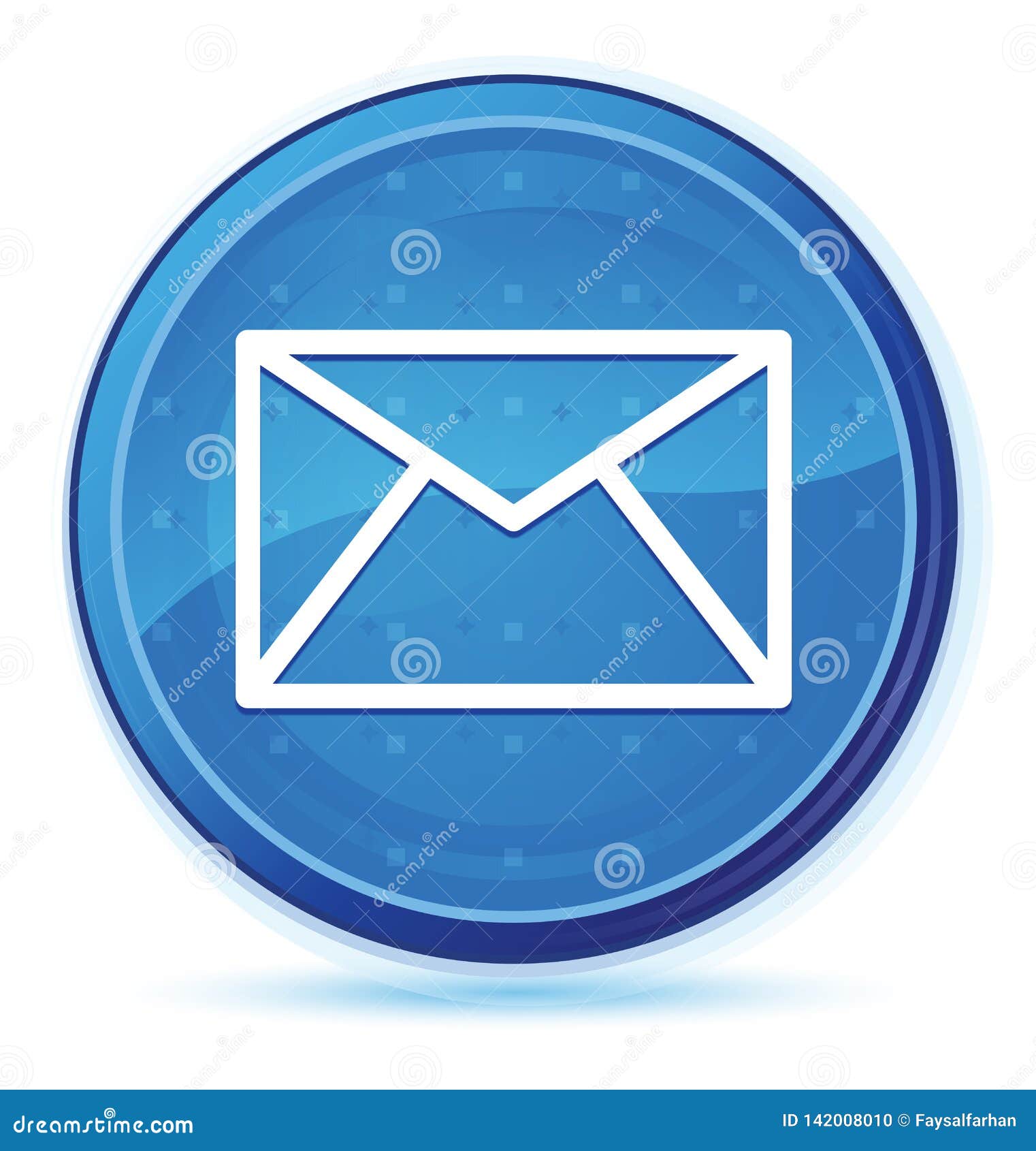 Email Icon Midnight Blue Prime Round Button Stock Vector - Illustration ...