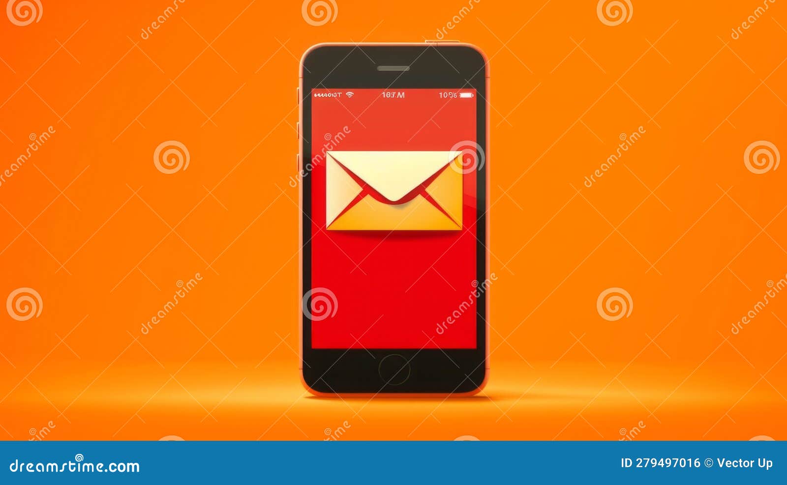 Email Icon on Mobile Screen. Generative AI Stock Illustration ...