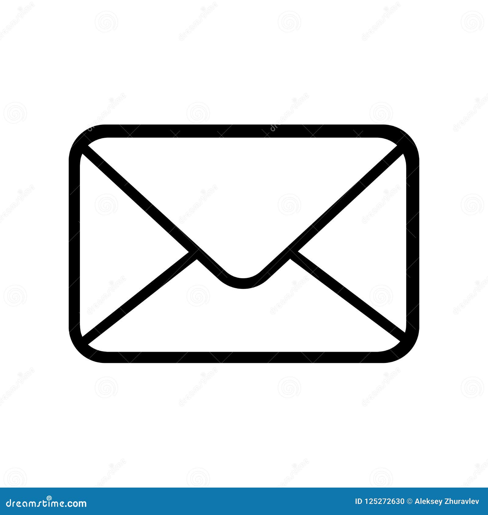 Email Icon. Outline Email Icon Isolated on White Background Vector ...