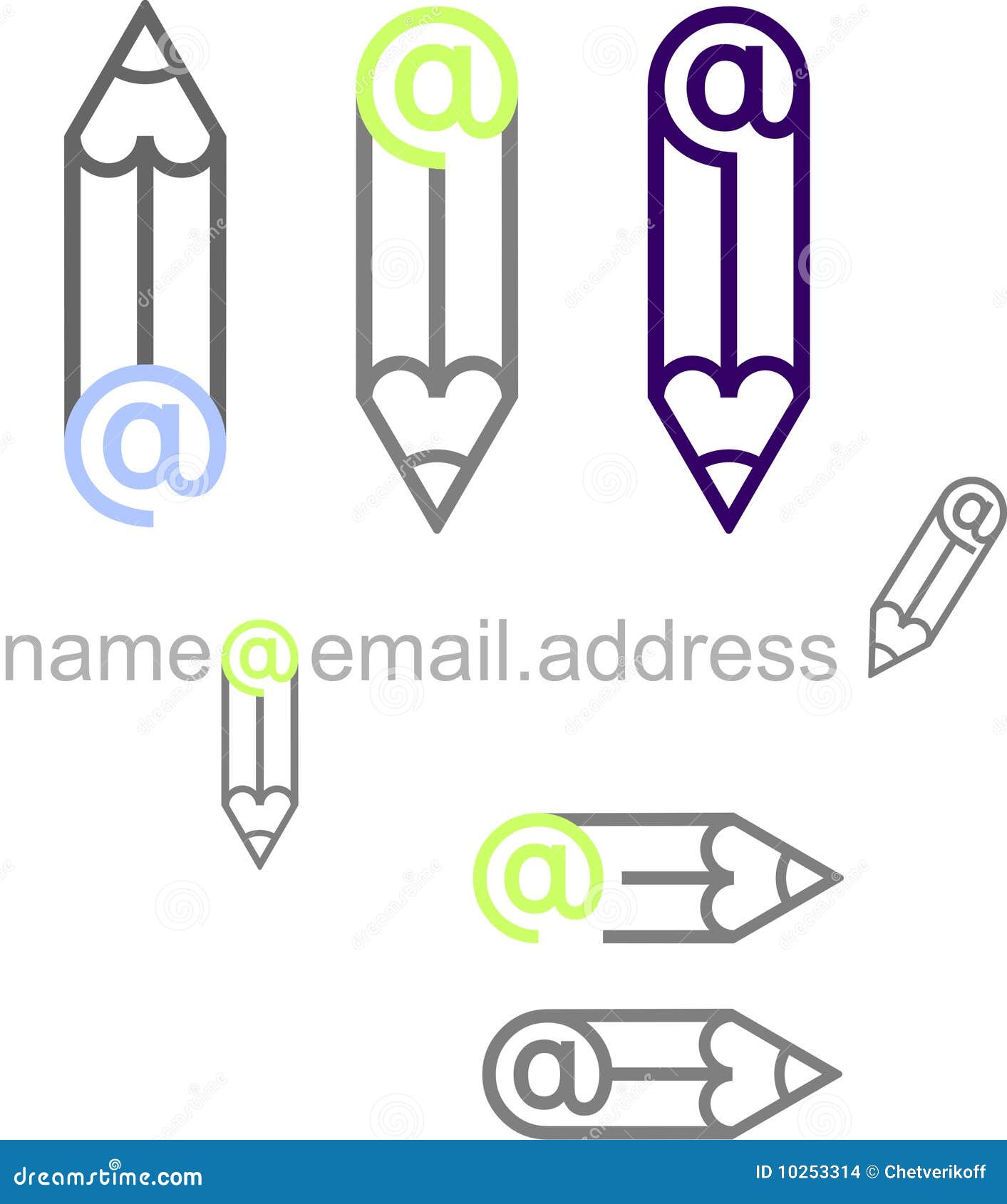 Email icon - pencil stock vector. Illustration of pencil - 10253314