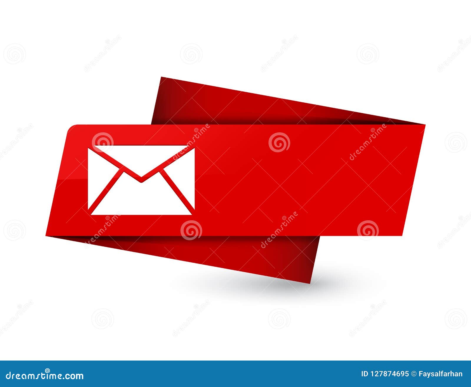 Email Icon Premium Red Tag Sign Stock Illustration - Illustration of ...