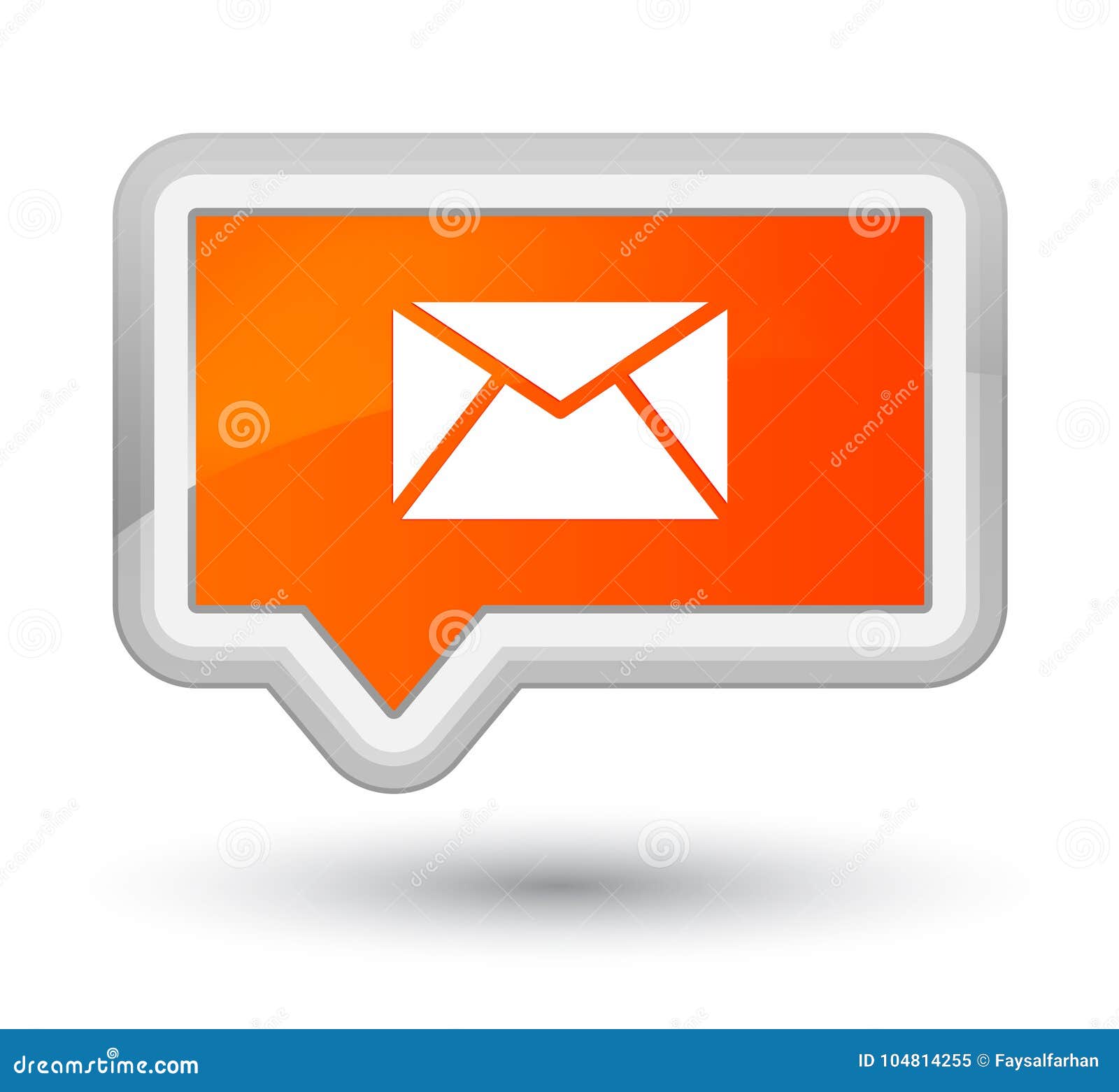 Email Icon Prime Orange Banner Button Stock Illustration - Illustration ...