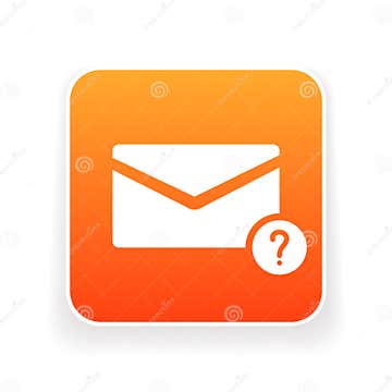 Email Icon with Question Mark. Email Icon and Help, How To, Info, Query ...
